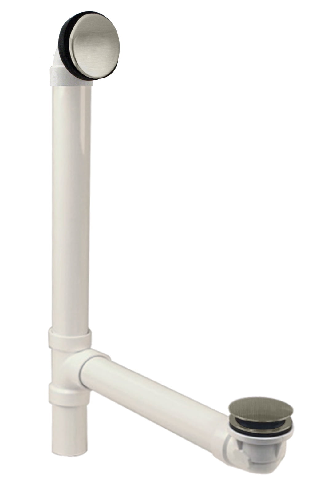 Westbrass Bathtub Assembly with Tip-Toe Drain and No-Hole Overflow ...