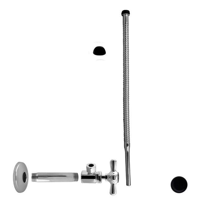 Westbrass .5 in. IPS x .38 in. x 15 in. Corrugated Riser Kit with Cross ...