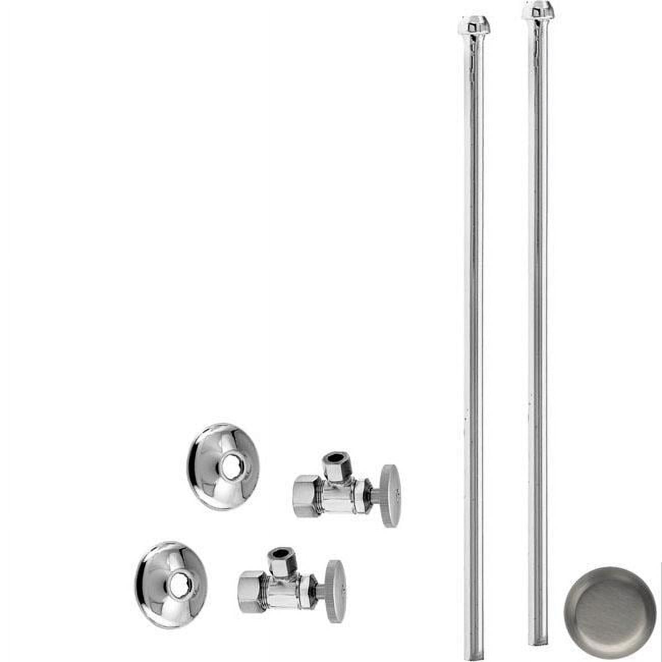 Westbrass .5 in. Nominal x .38 in. Bullnose Riser Faucet Kit with Round ...