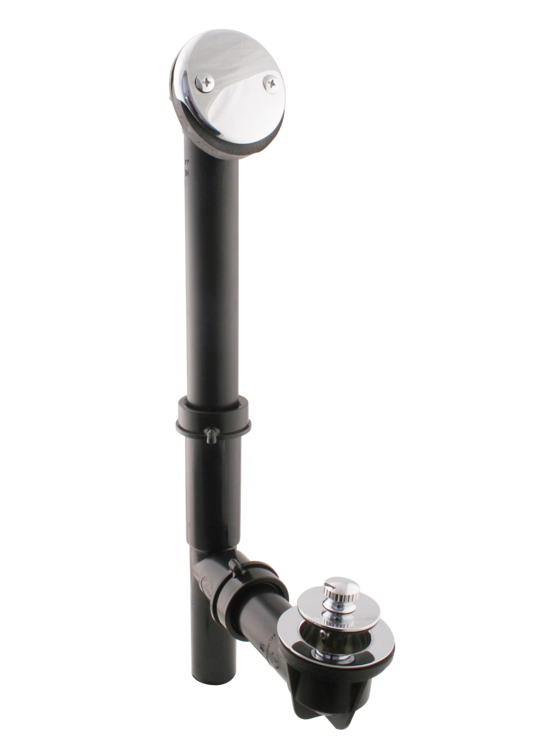 Westbrass 14" Black Poly Bathtub Assembly with Twist & Close Drain and ...