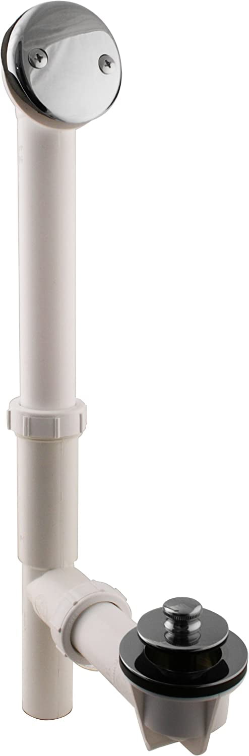 Westbrass 597244-26 14" Bath Overflow Assembly with 2-Hole Faceplate ...