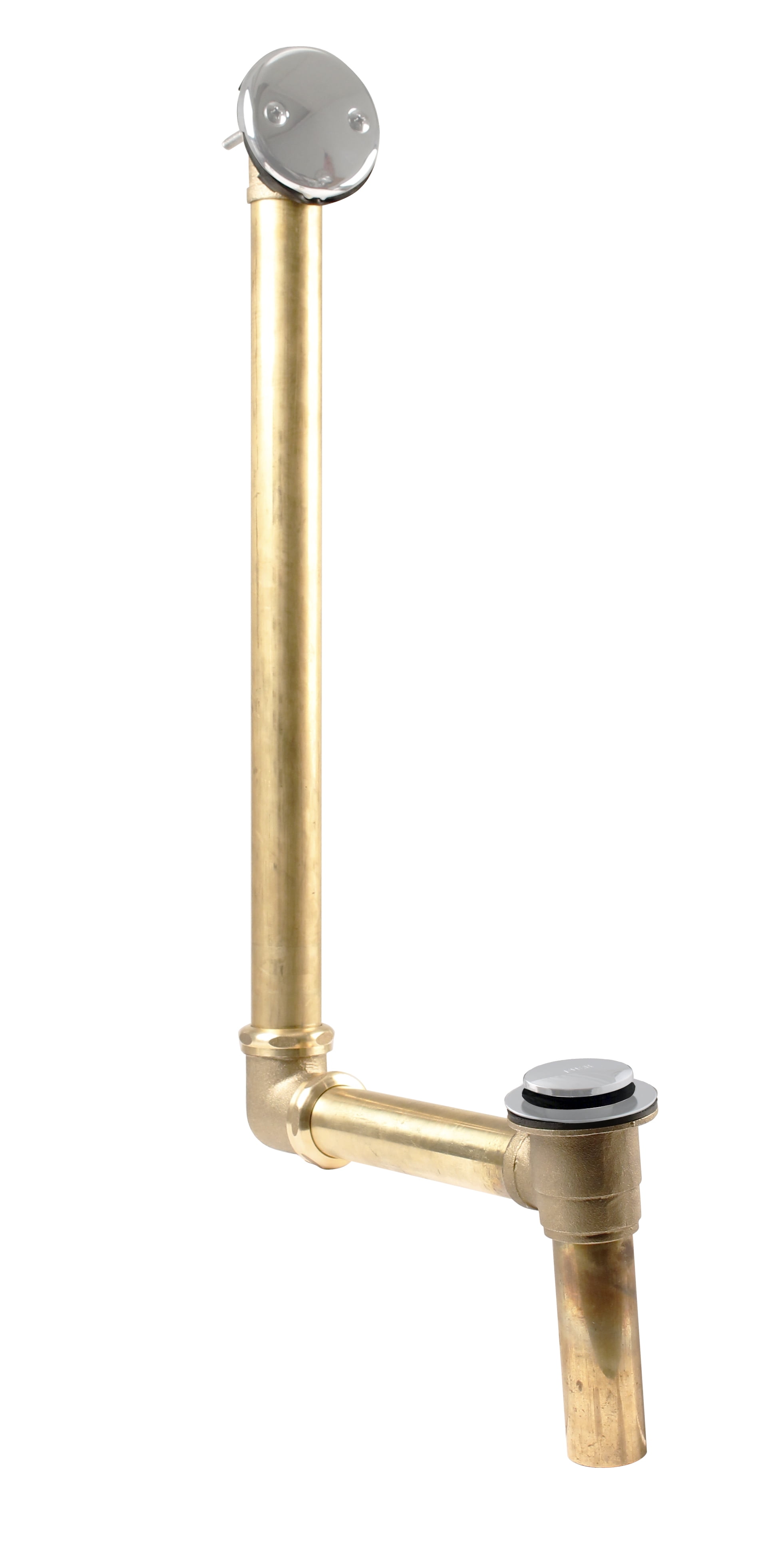 Westbrass 7931817-DC-50 18" Tip-Toe Drain Trim with 2-Hole Faceplate ...