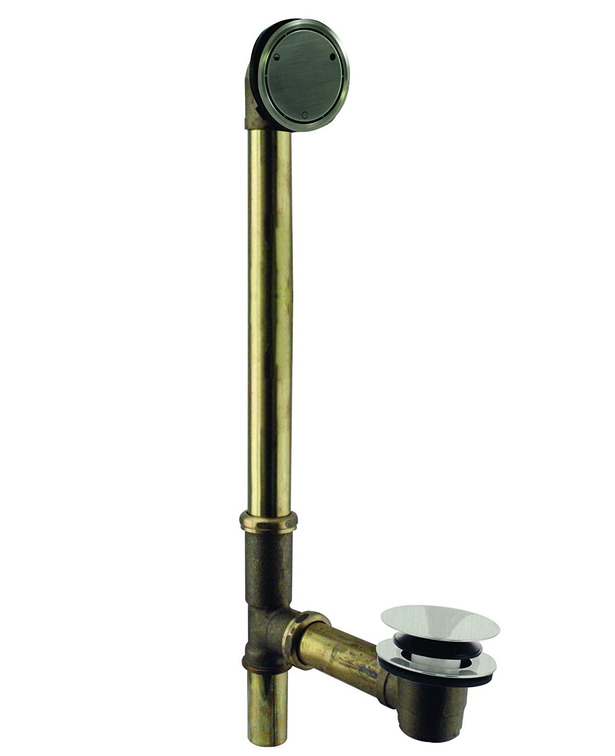 Westbrass 17 ga. Tip-Toe Drain Bathtub Waste Assembly with Patented ...