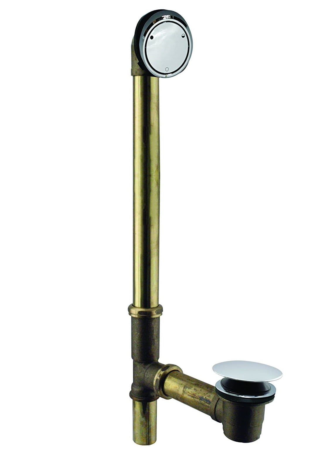 Westbrass 17 ga. Tip-Toe Drain Bathtub Waste Assembly with Patented ...