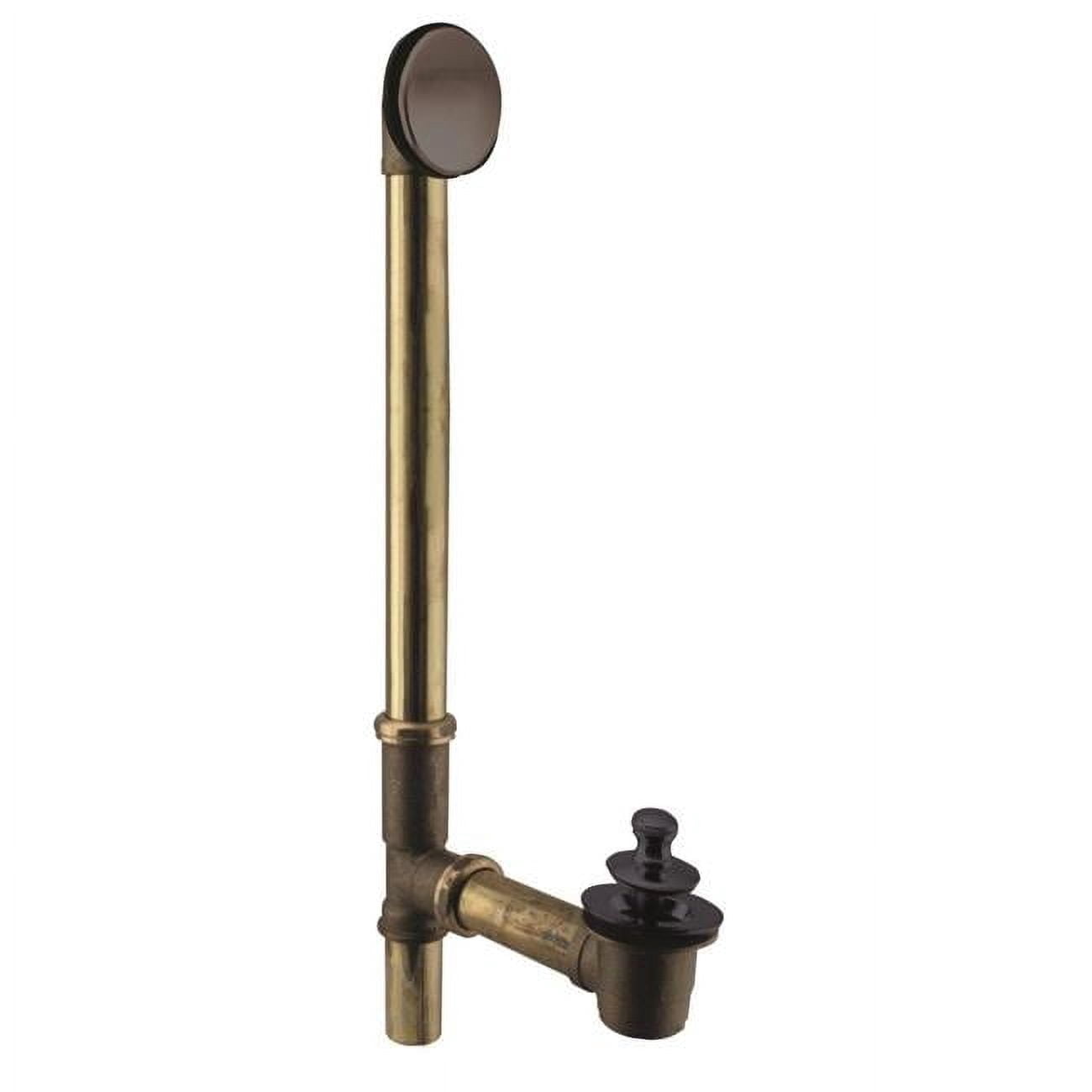 Westbrass 17 ga. Bath Waste & Overflow Assembly with No-Hole Elbow and ...