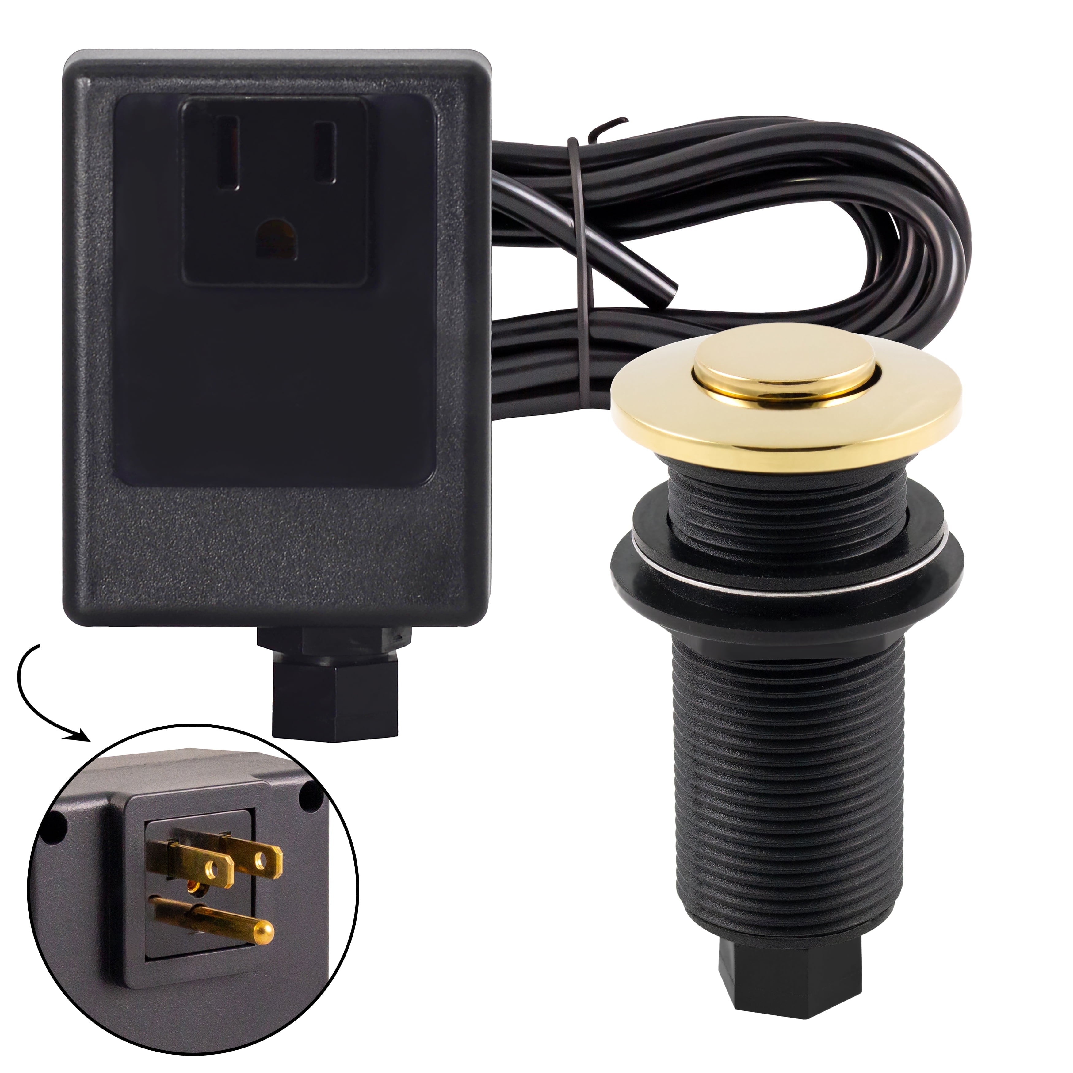 Westbrass ASB-01 Disposal Air Switch and Single Outlet Control Box ...