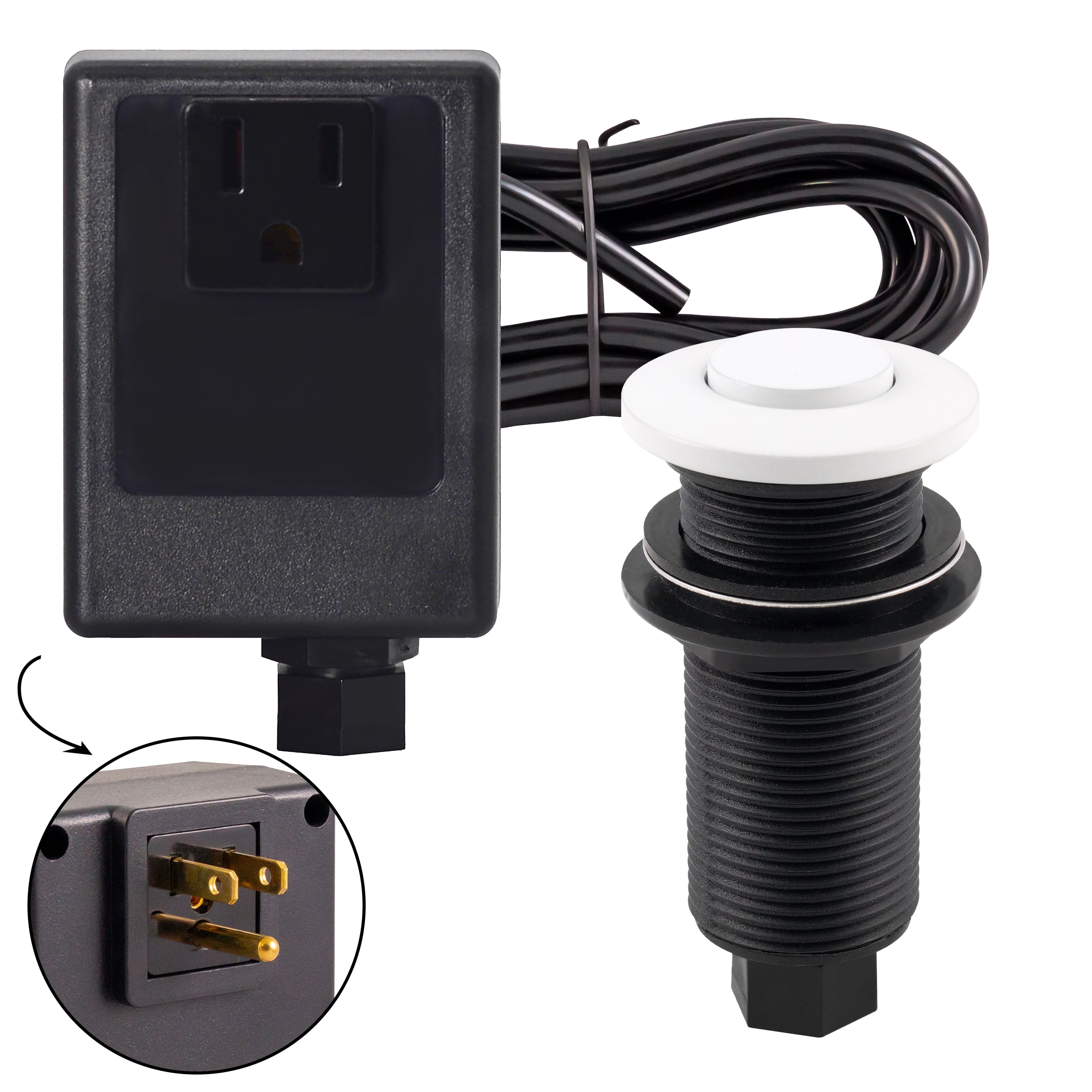Westbrass ASB-50 Disposal Air Switch and Single Outlet Control Box ...