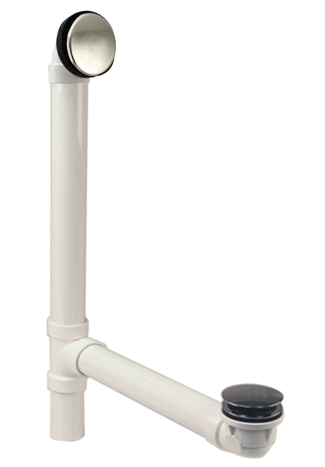 Westbrass Bathtub Assembly with Tip-Toe Drain and No-Hole Overflow ...