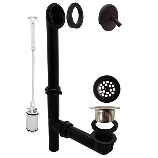 Westbrass Bathtub Waste & Overflow Assembly with Trip Lever and Beehive ...