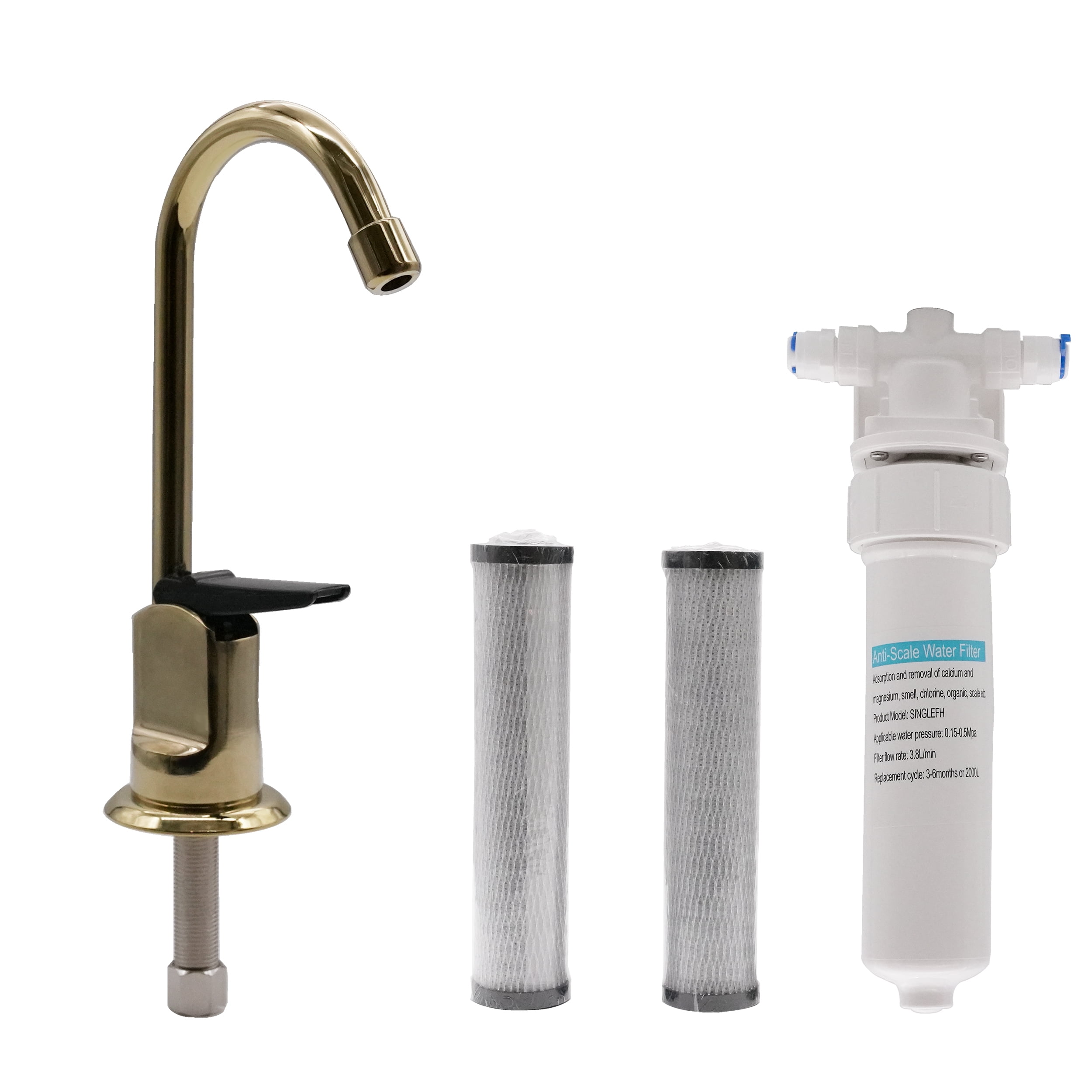 Westbrass C0127-01 6" Touch-Flo Style Pure Cold Water Dispenser Faucet ...
