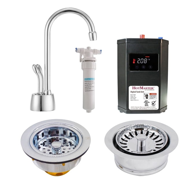 Westbrass 9" 2-Handle Hot & Cold Water Faucet with Heating Tank, Filter ...