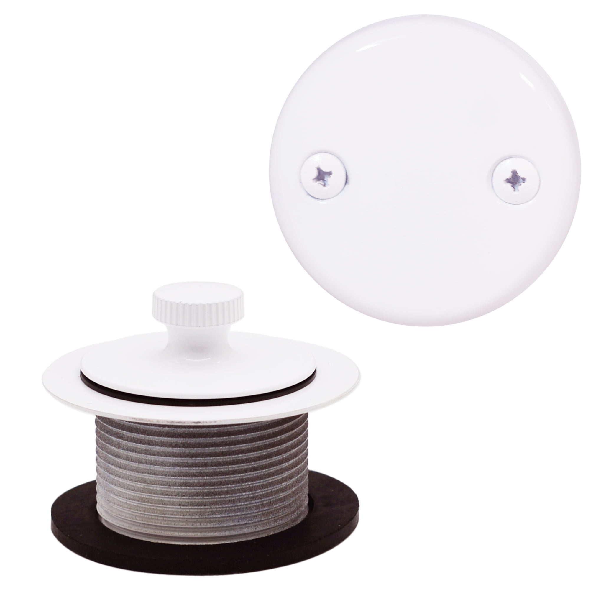 Westbrass Coarse Thread Twist & Close Bathtub Drain Trim with Two-Hole ...