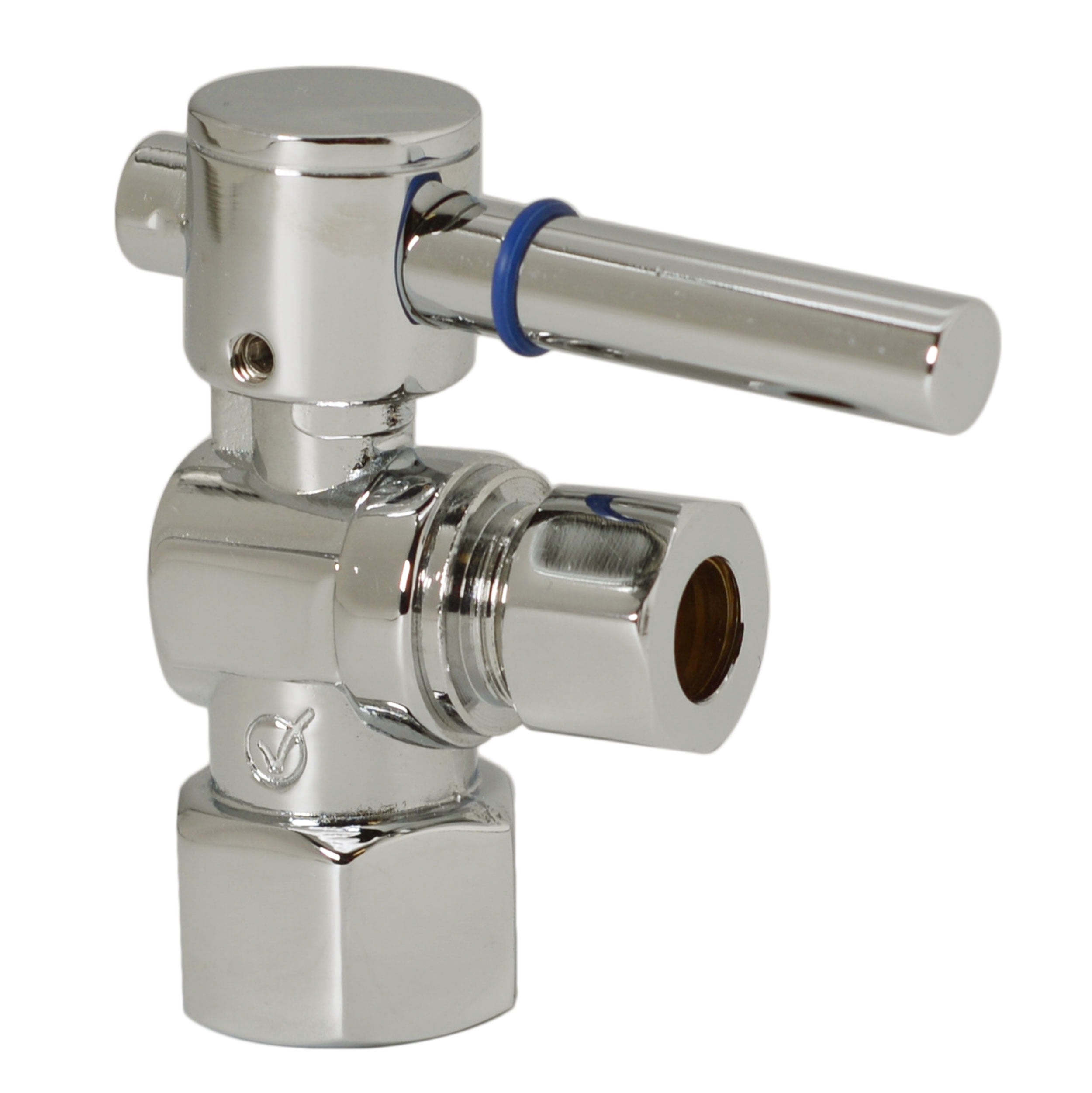 Westbrass D103BL-05 1/4-Turn Lever Handle Angle Stop Shut Off Valve, 1/ ...
