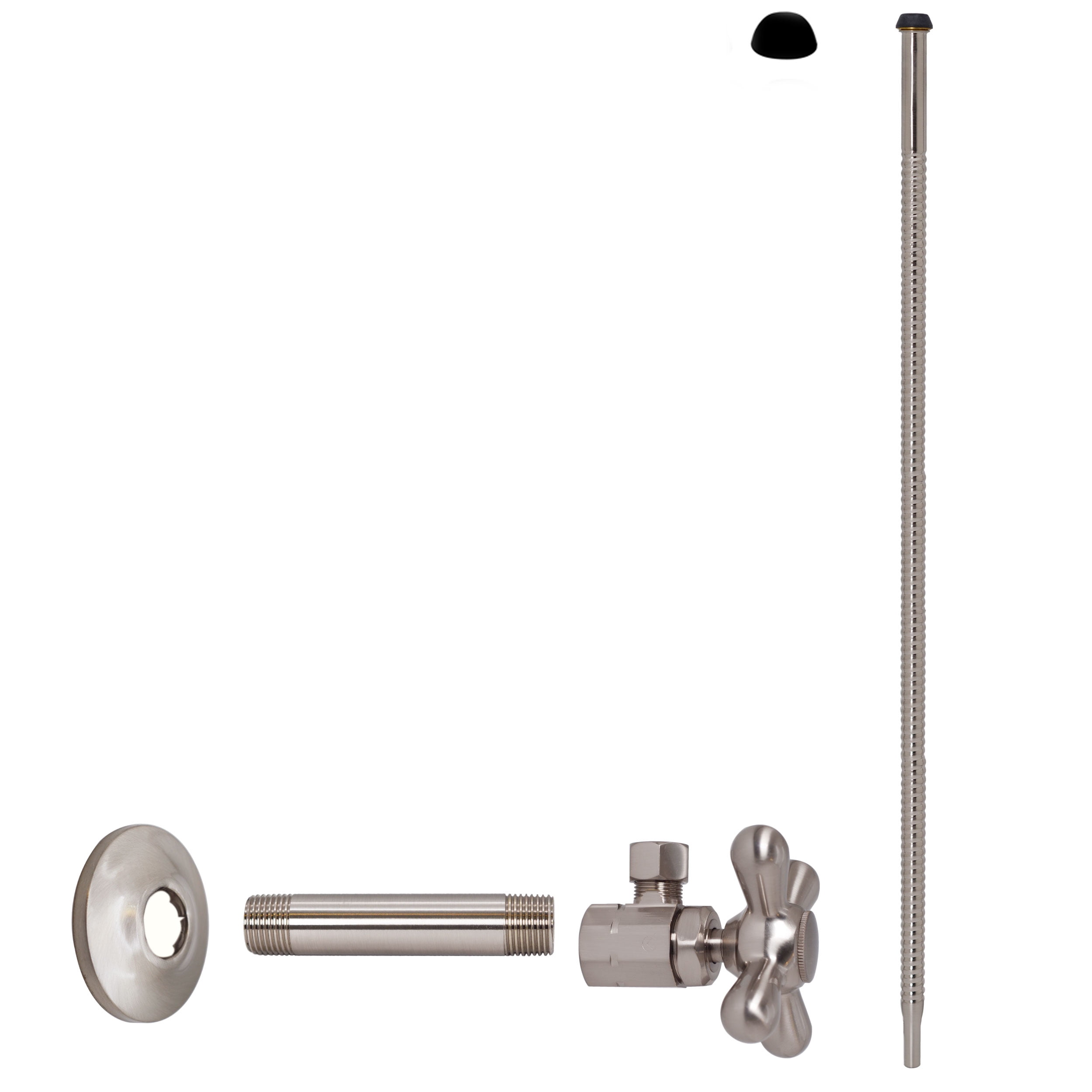 Westbrass D103K20X-07 1/2" IPS" x 3/8" OD x 20" Corrugated Toilet/Faucet Supply Line Kit with ...