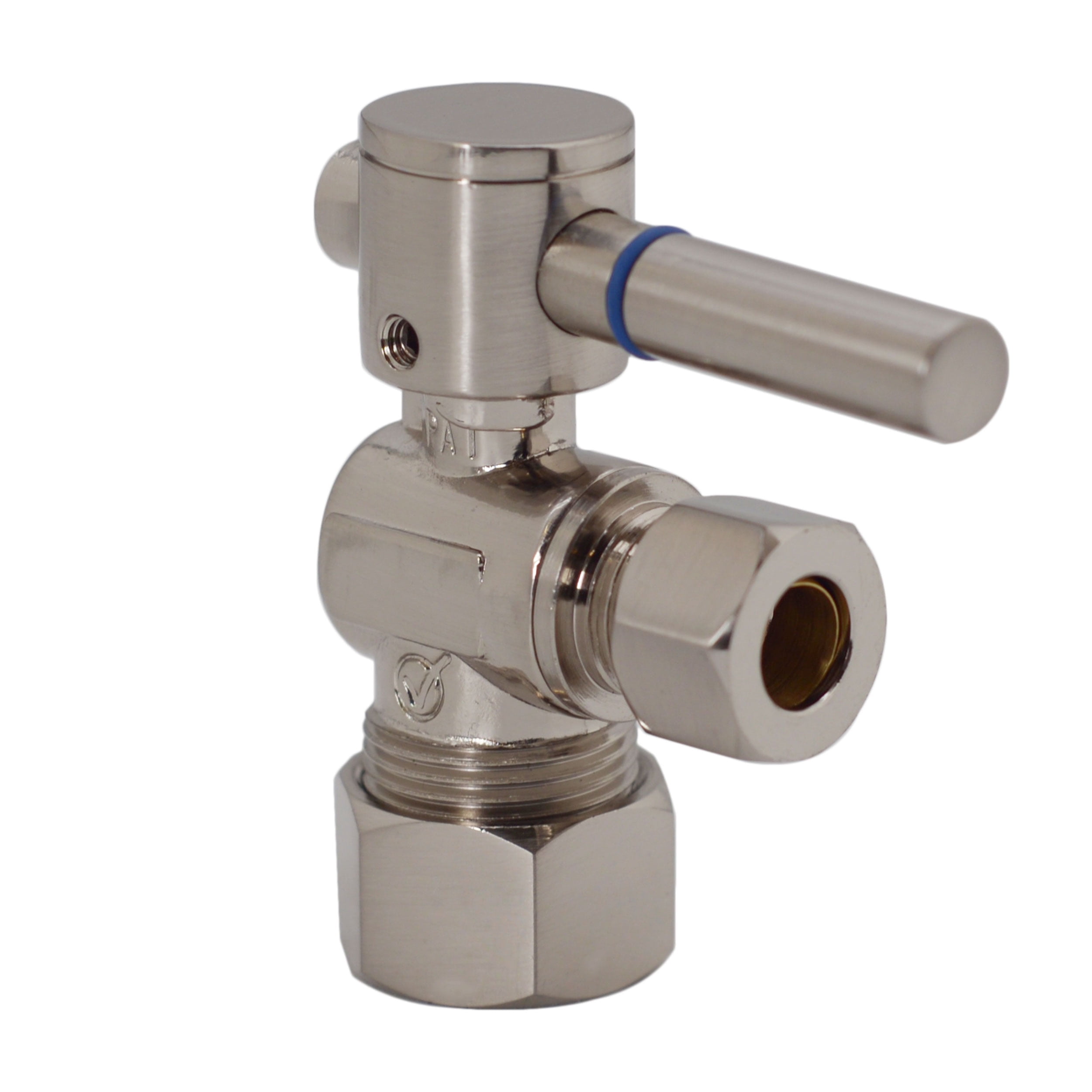Westbrass 1/4-Turn Lever Handle Angle Stop Valve, 5/8" OD x 3/8" OD ...