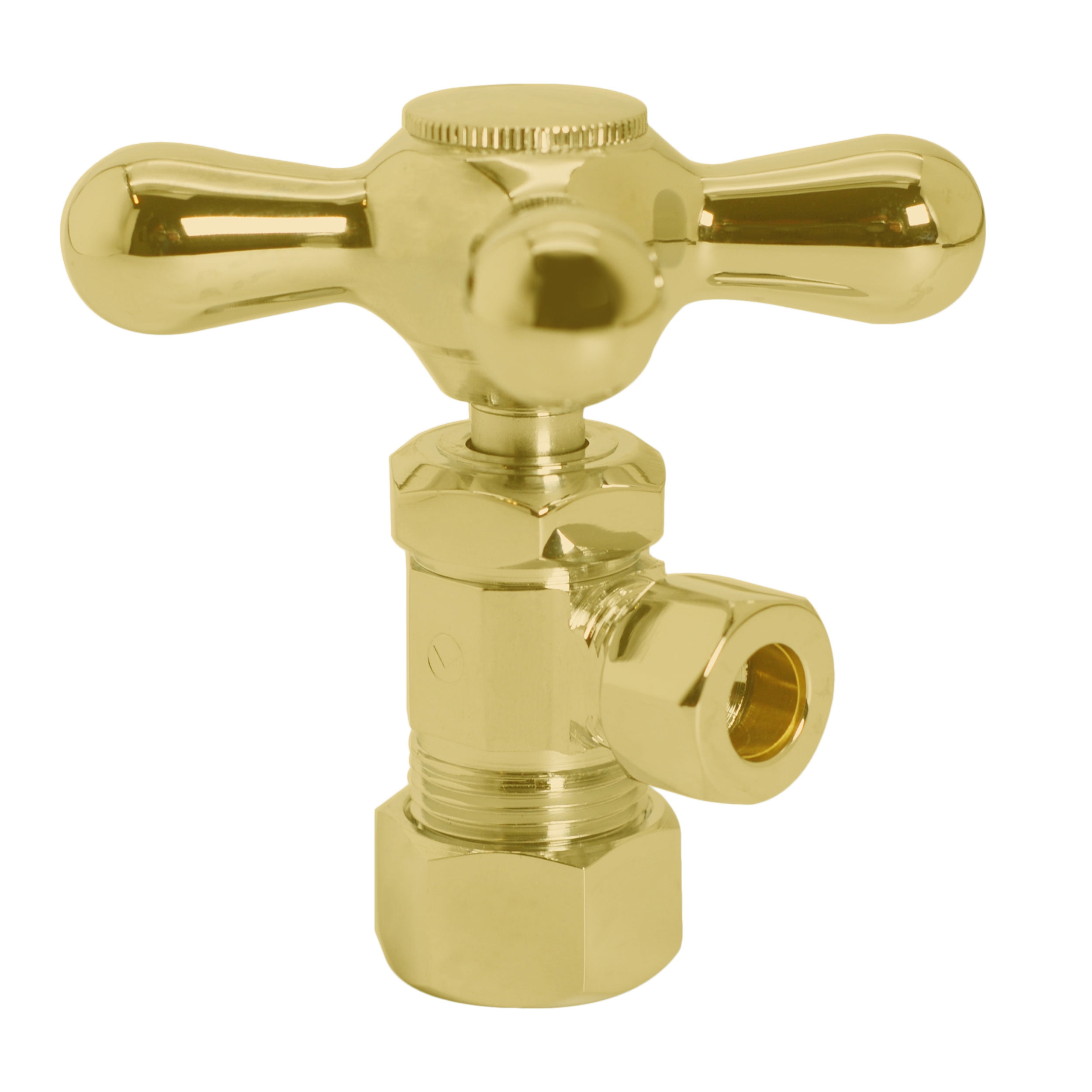 Westbrass D105X-03 Cross Handle Angle Stop Shut Off Valve, Polished ...