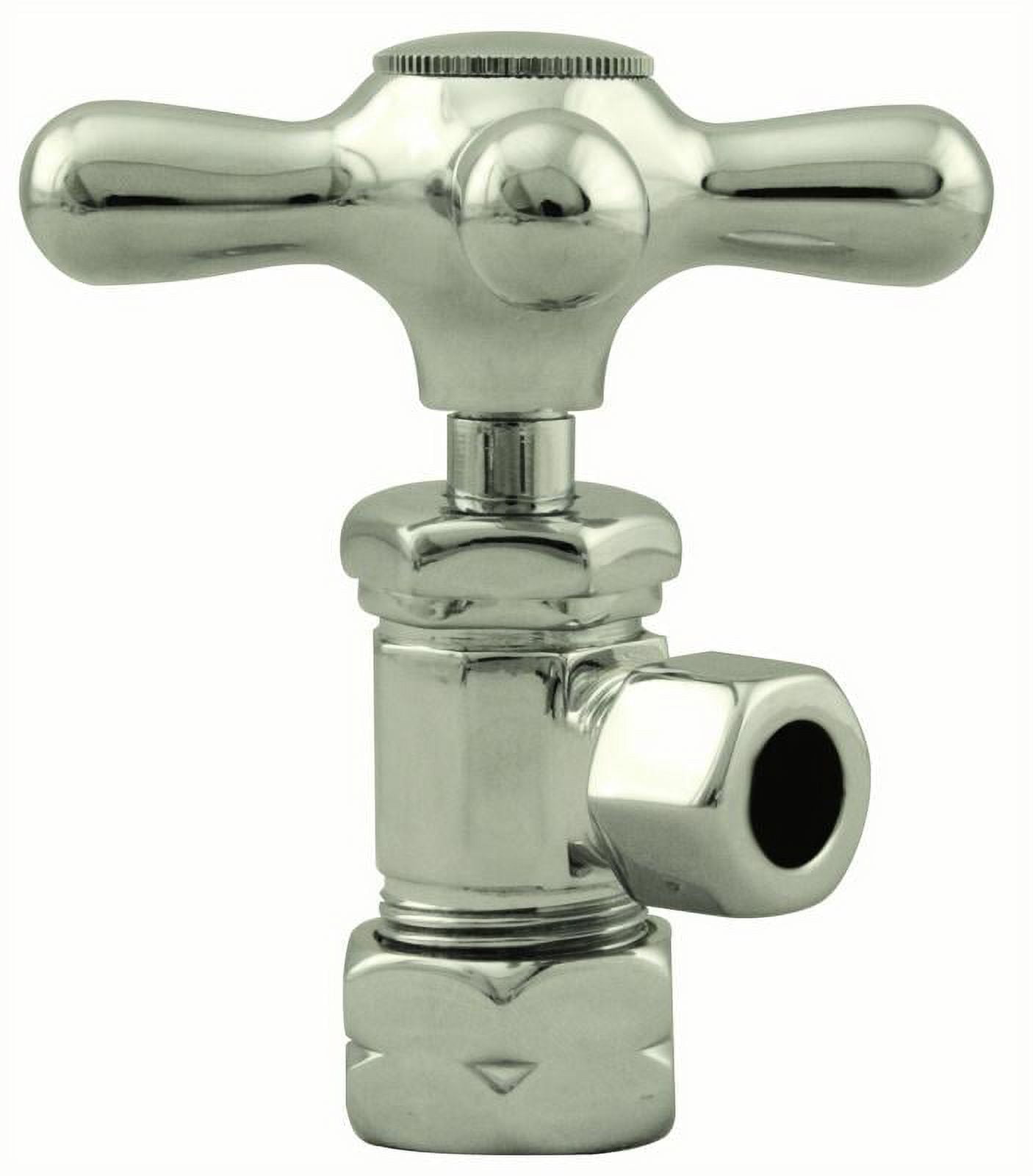 Westbrass D105X-05 Cross Handle Angle Stop Shut Off Valve, Polished ...