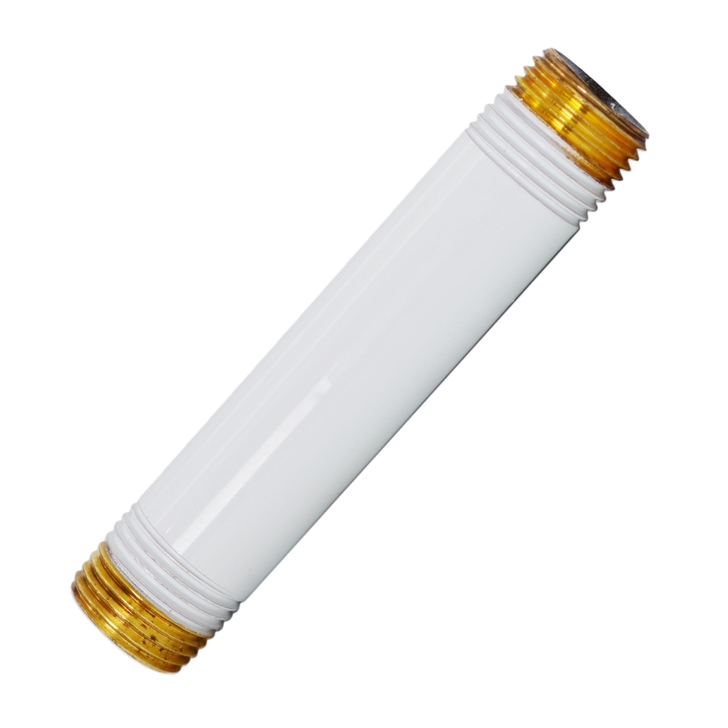 Westbrass D12104-50 ½” x 4" IPS Brass Pipe Nipple, Powder Coat White ...