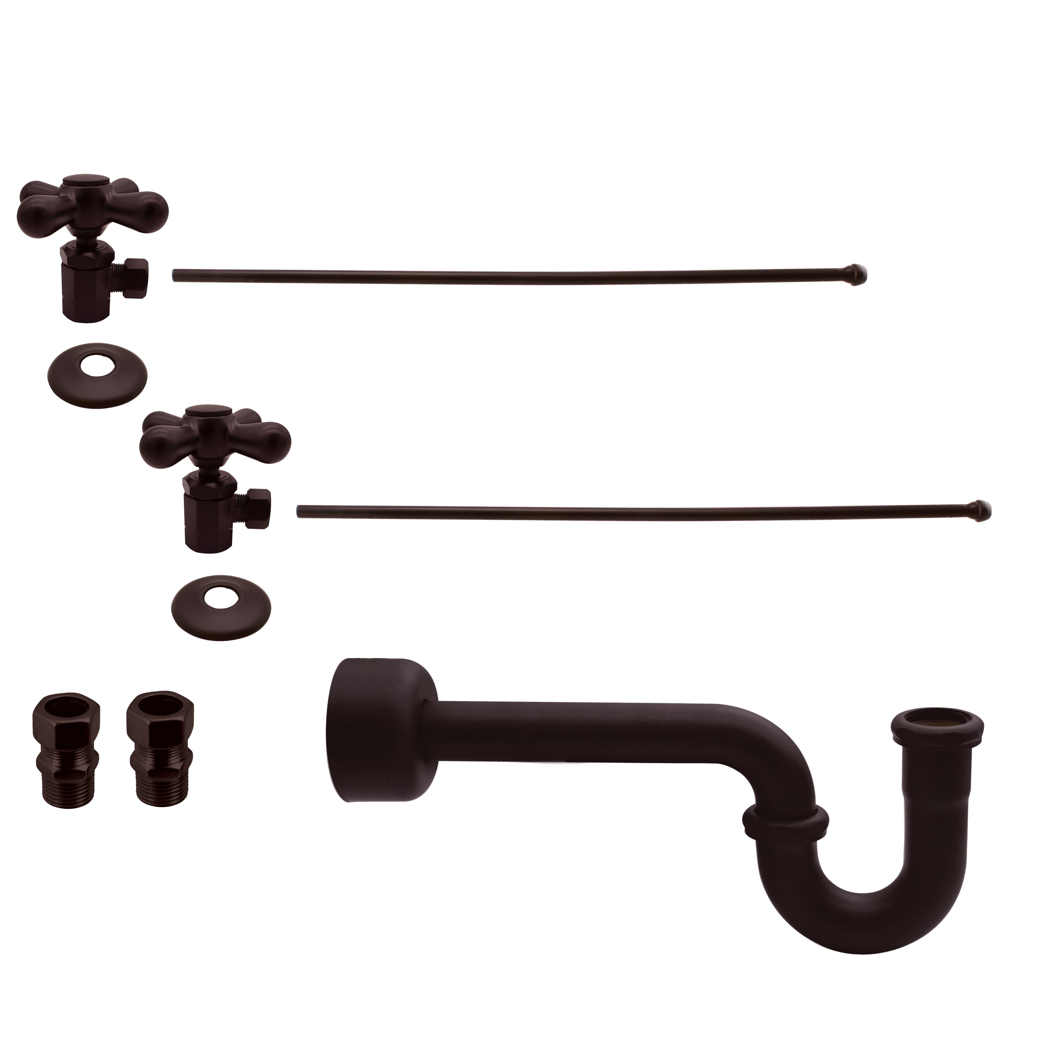 Westbrass D1838L-12 Freestanding Pedestal Sink Faucet Supply Line ...