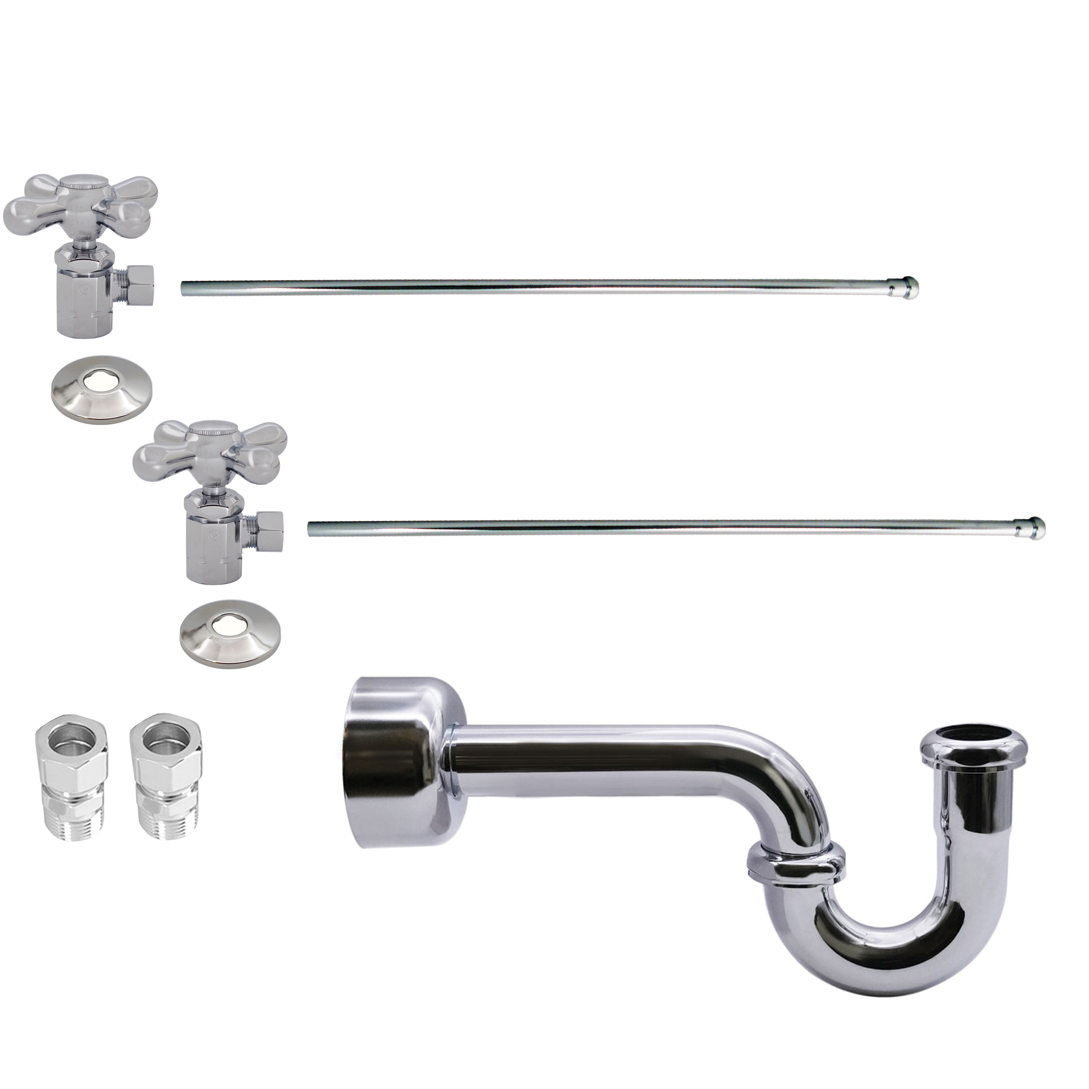 Westbrass D1838L-26 Freestanding Pedestal Sink Faucet Supply Line ...