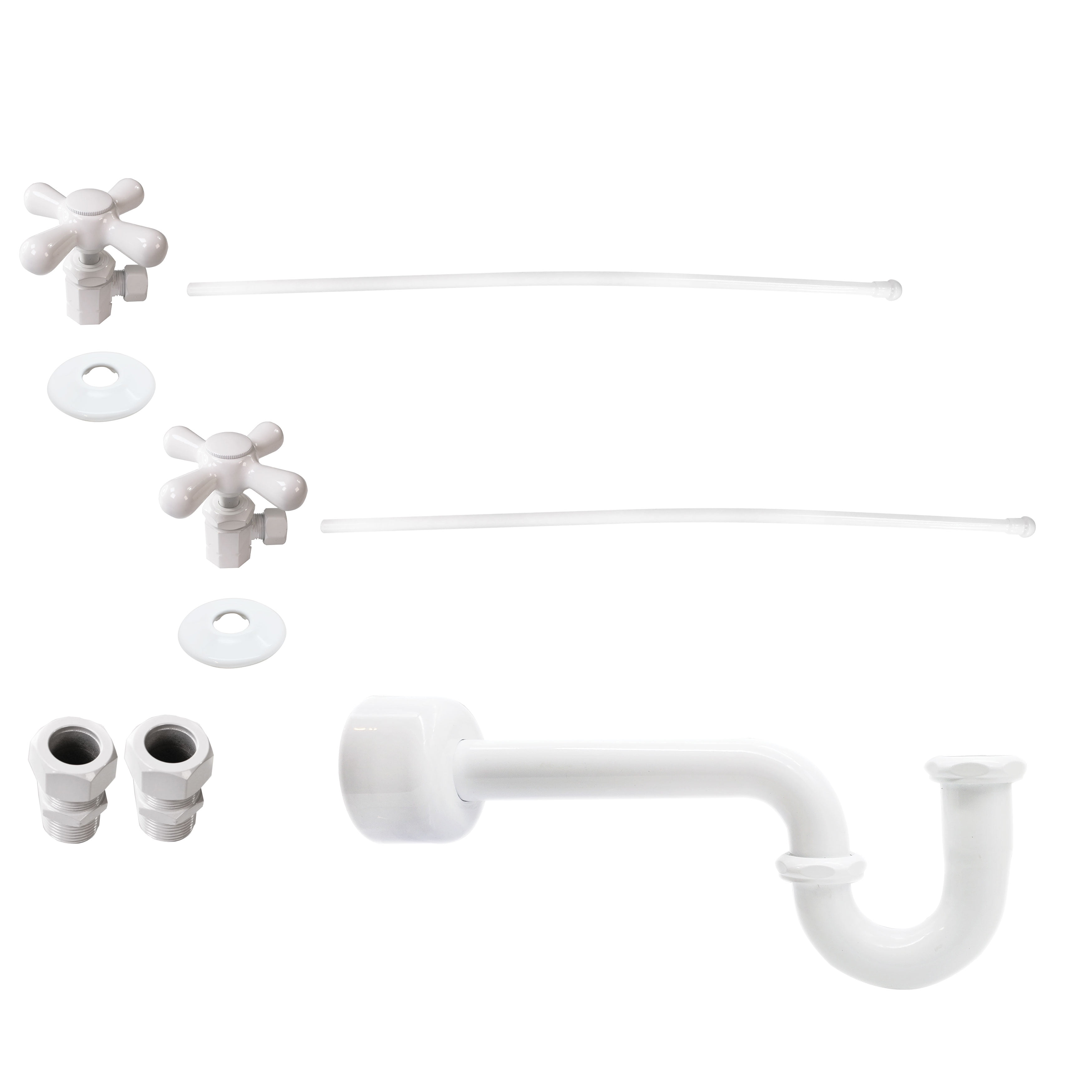 Westbrass D1838L-50 Freestanding Pedestal Sink Faucet Supply Line ...