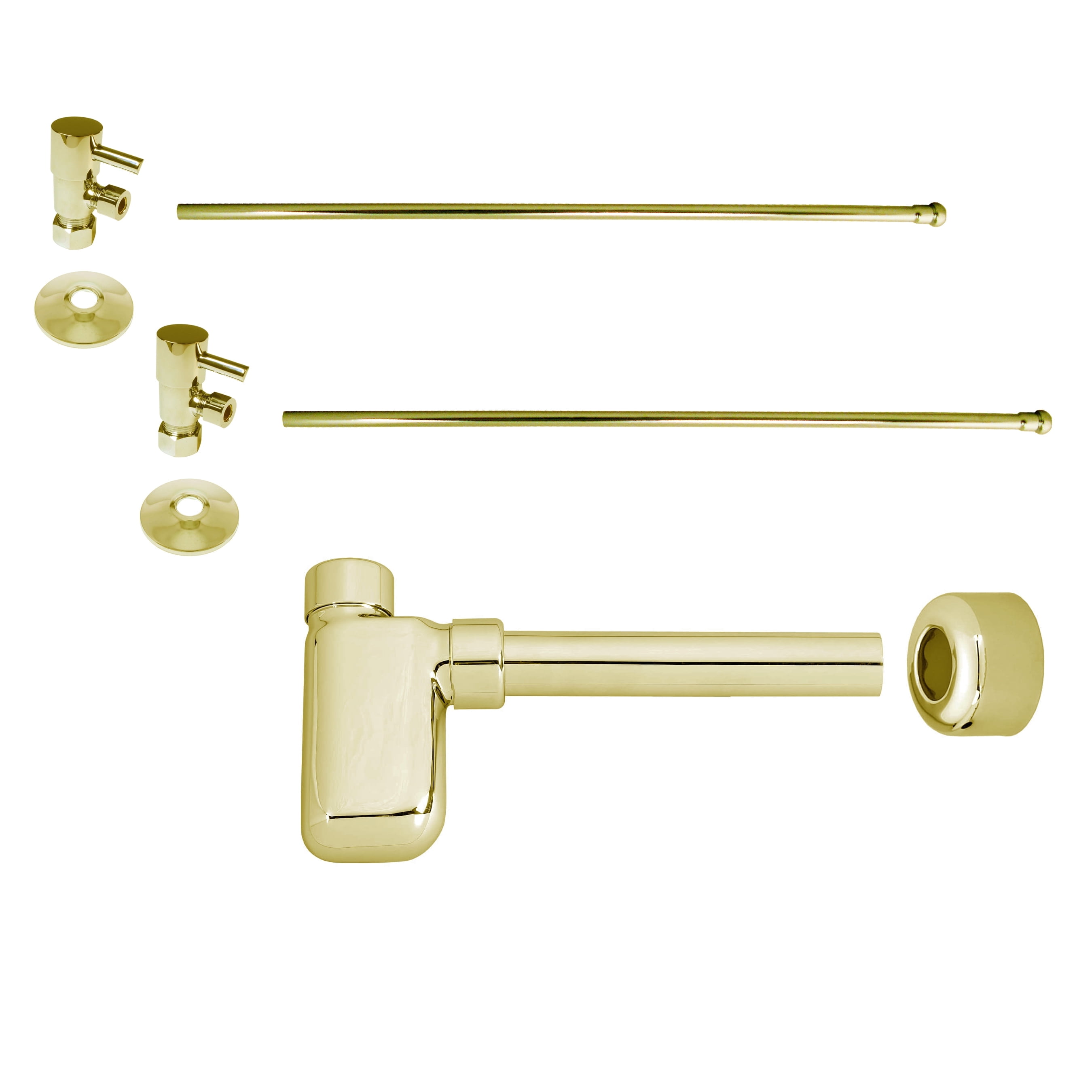 Westbrass Console Sink Trim Kit with European flat trap and 1/4-Turn ...