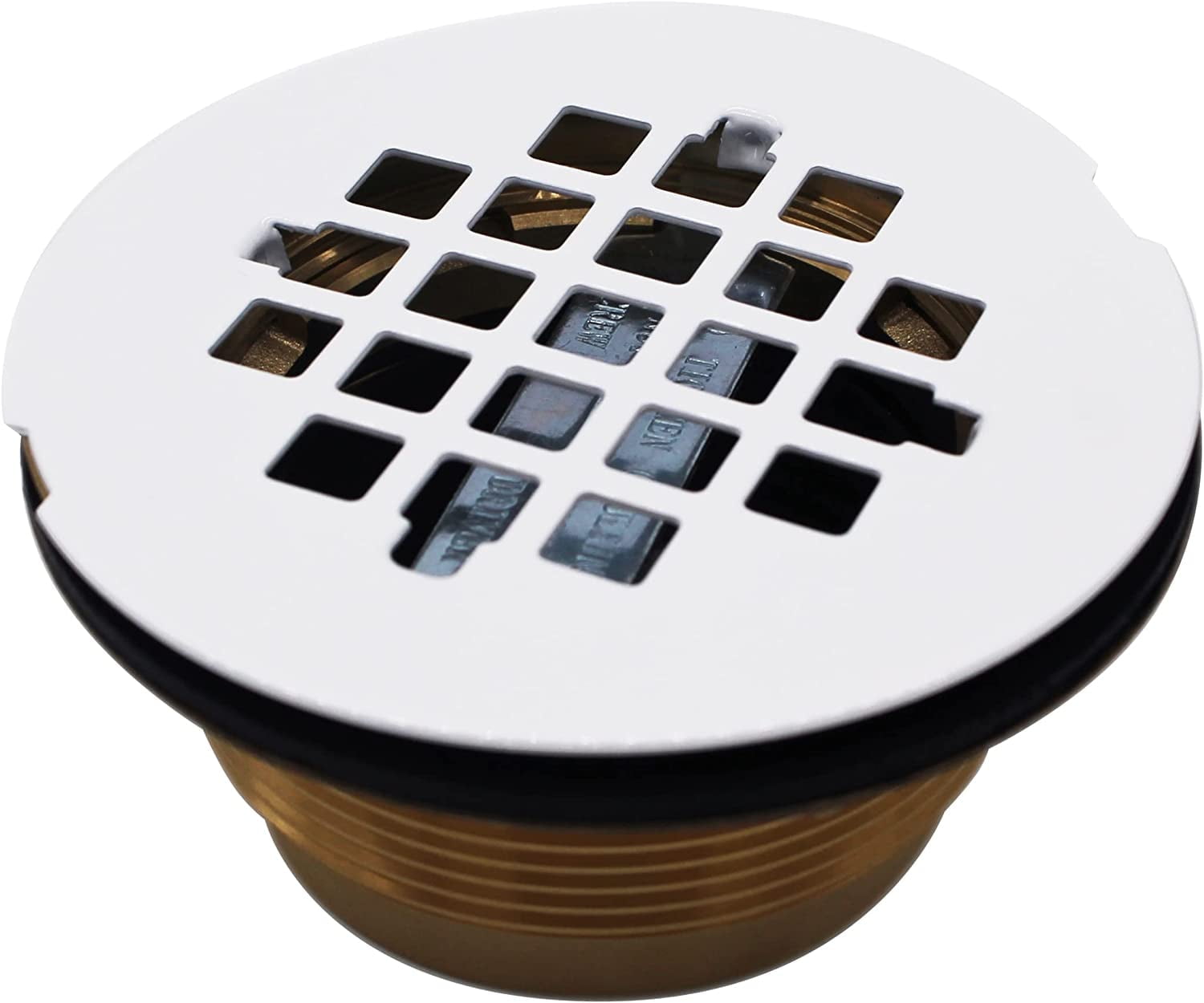 Westbrass D206B-50 4-1/4" Brass Key Compression Shower Drain, Powder ...