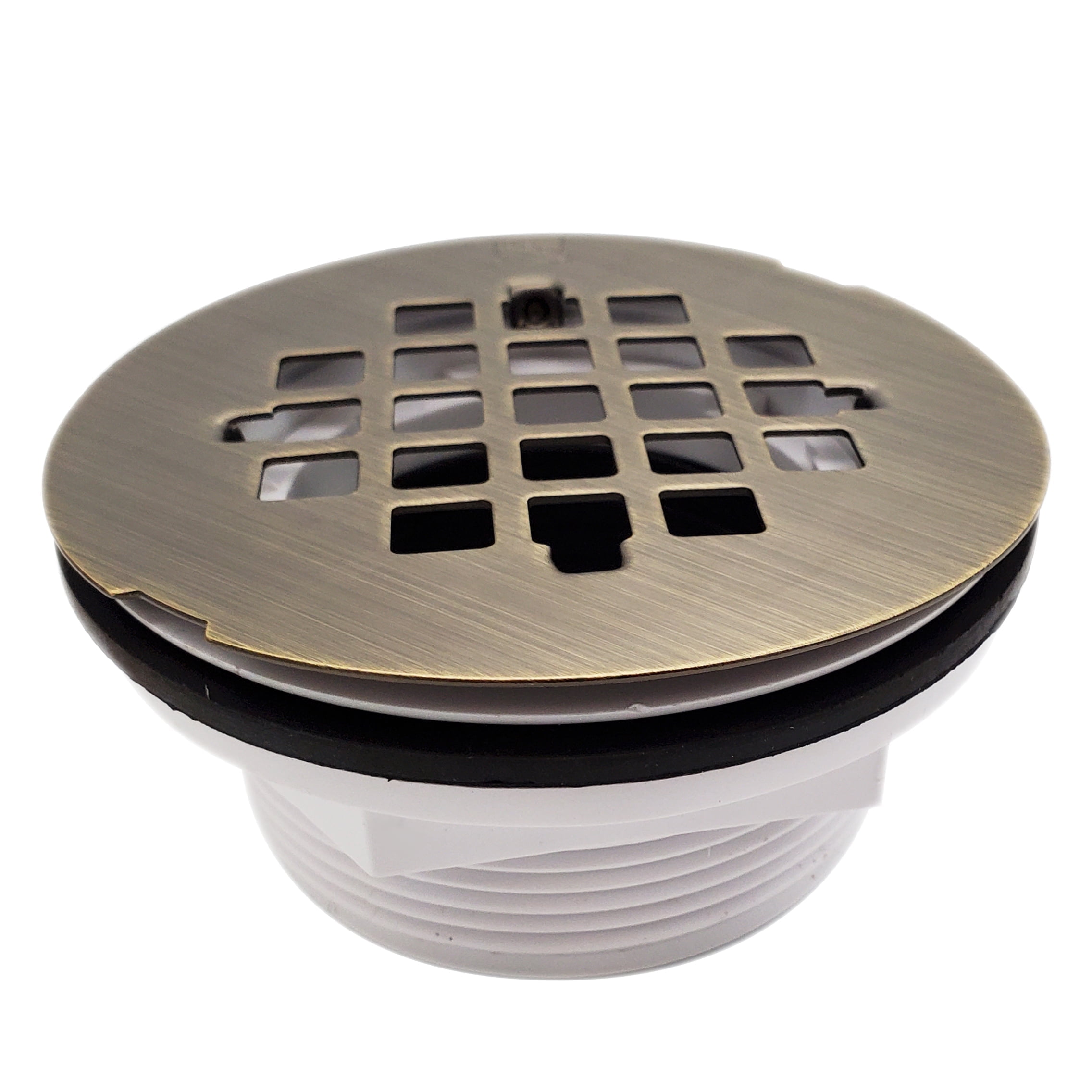 Westbrass D206P-06 2" No-Caulk PVC Compression Shower Drain with 4-1/4 ...
