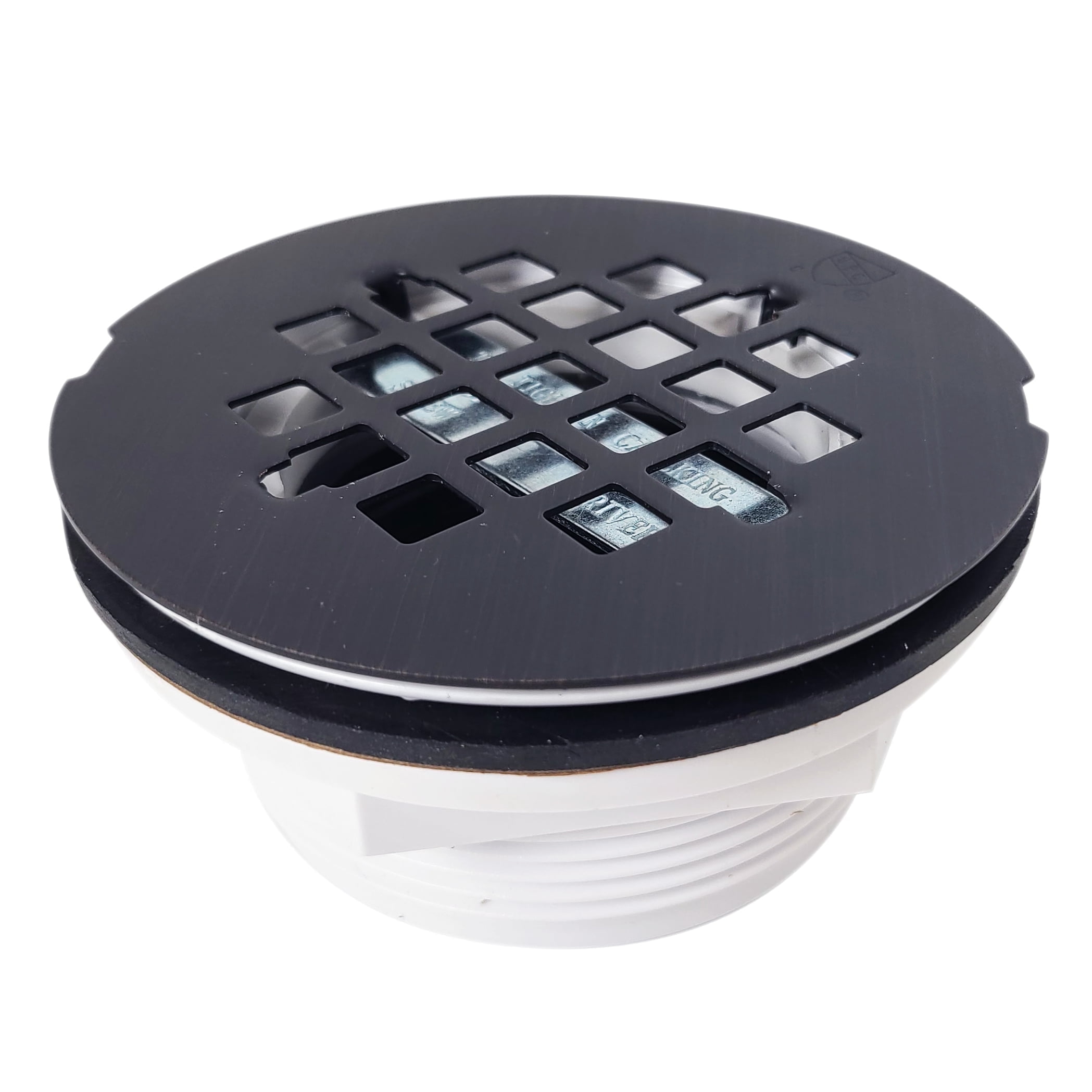 Westbrass 4-1/4" Round Shower Drain Cover with PVC Compression Pipe ...