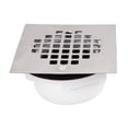 Westbrass 4-1/4" Square Shower Drain Cover with 2" Sch 40 PVC Drain ...