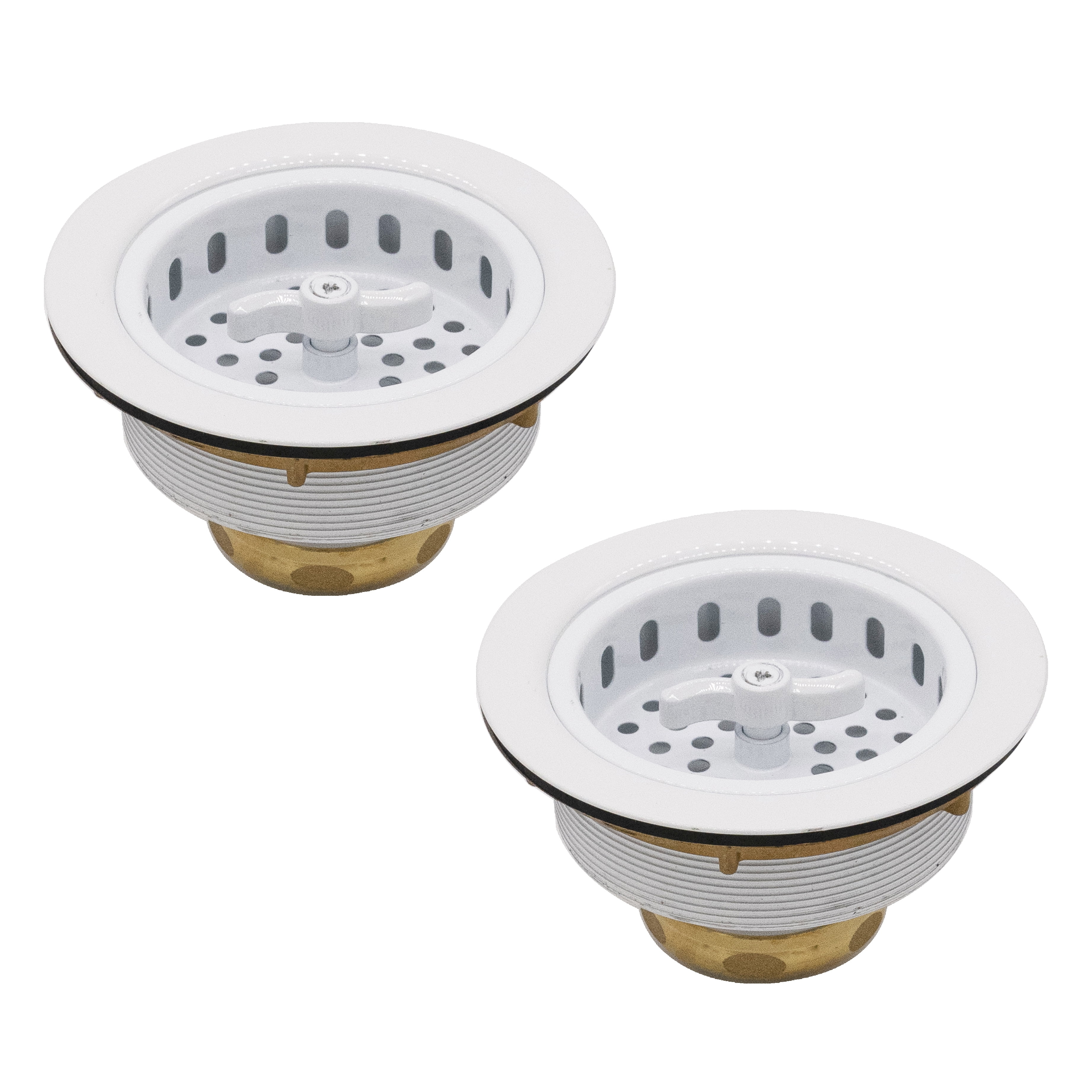 Westbrass D2135-50 3-1/2"Brass Wing Nut Twist Style Kitchen Drain ...