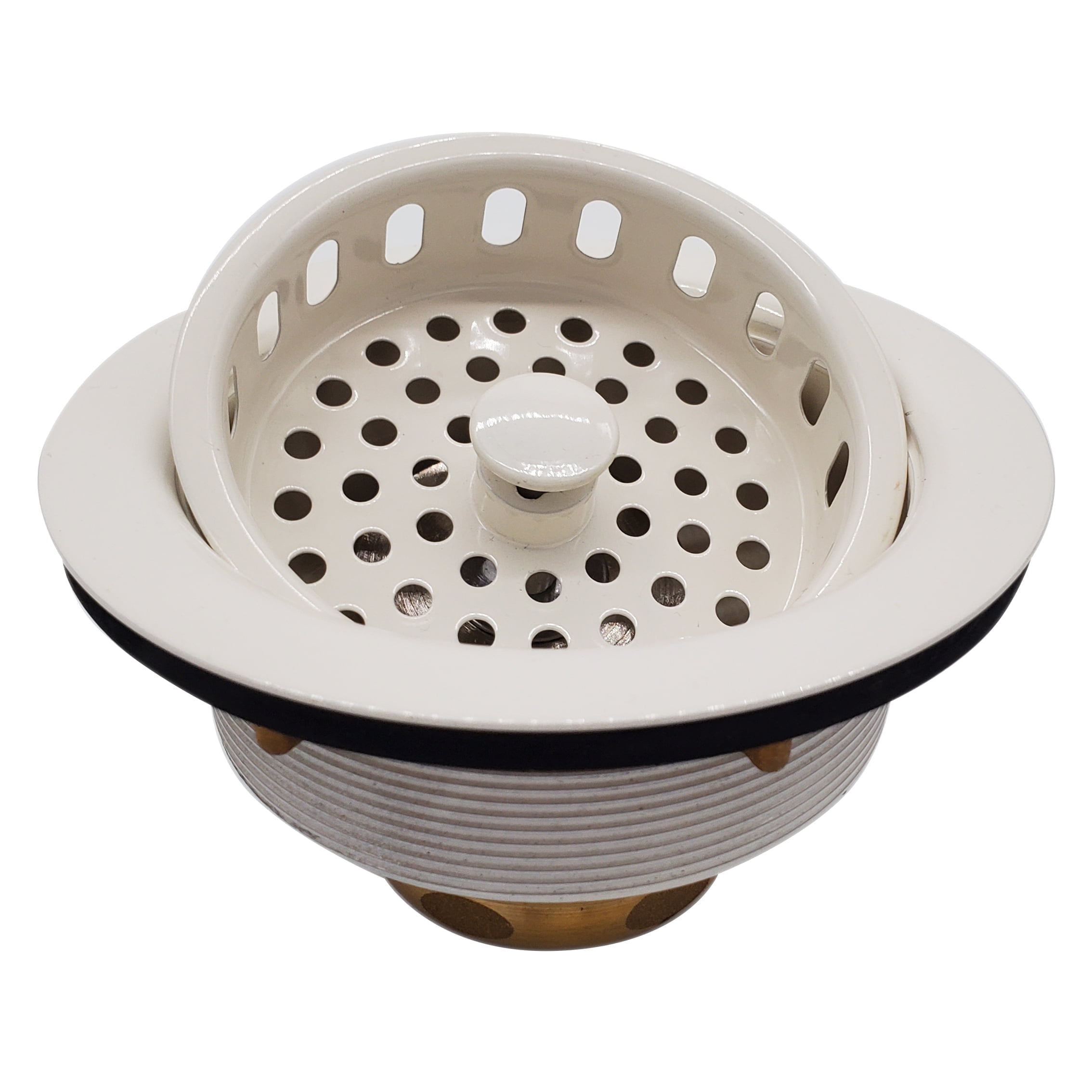 Westbrass 3-1/2" Post Style Kitchen Sink Basket Strainer, Powder Coat ...