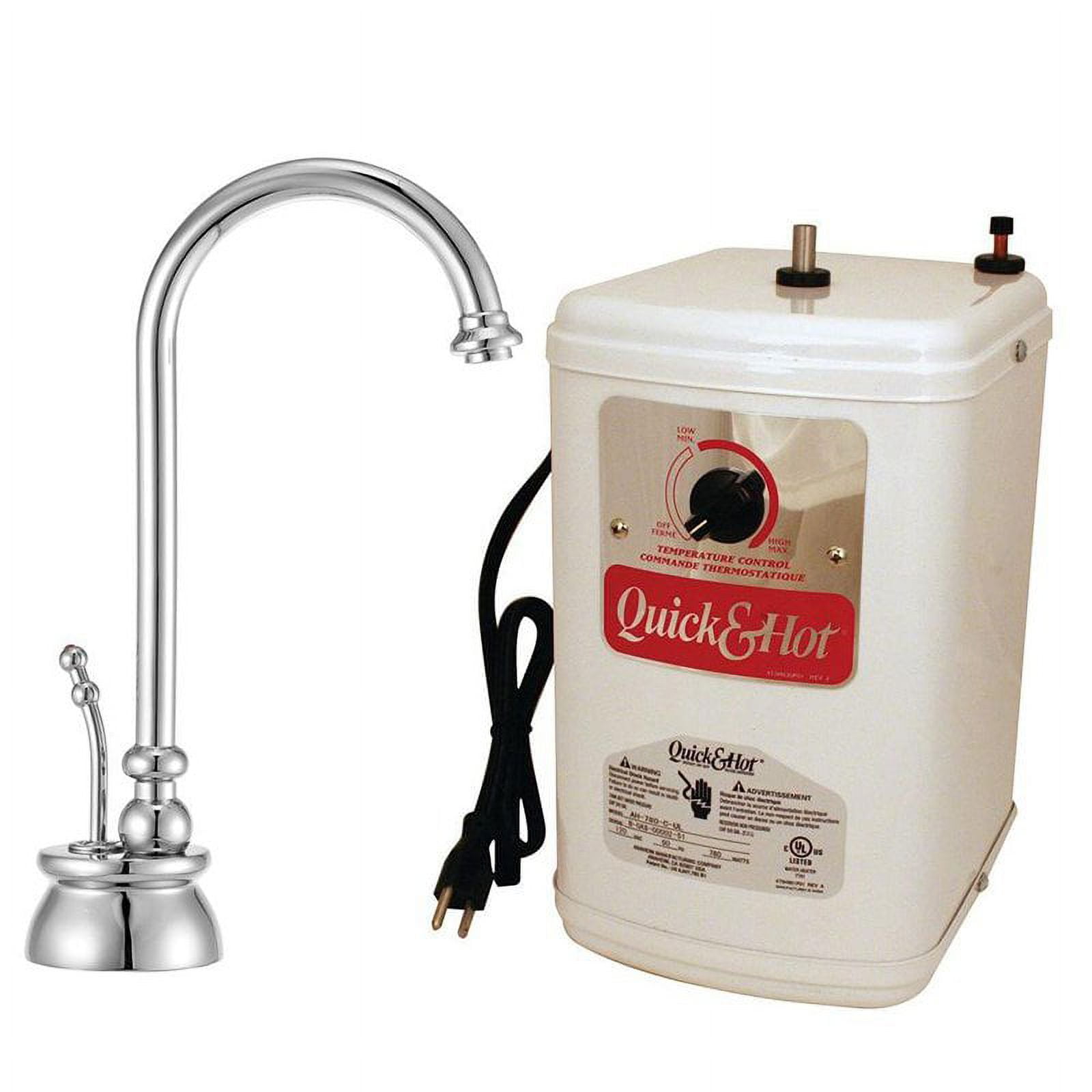 Westbrass D261H-26 10" Calorah 1-Handle Hot Water Dispenser Faucet with ...