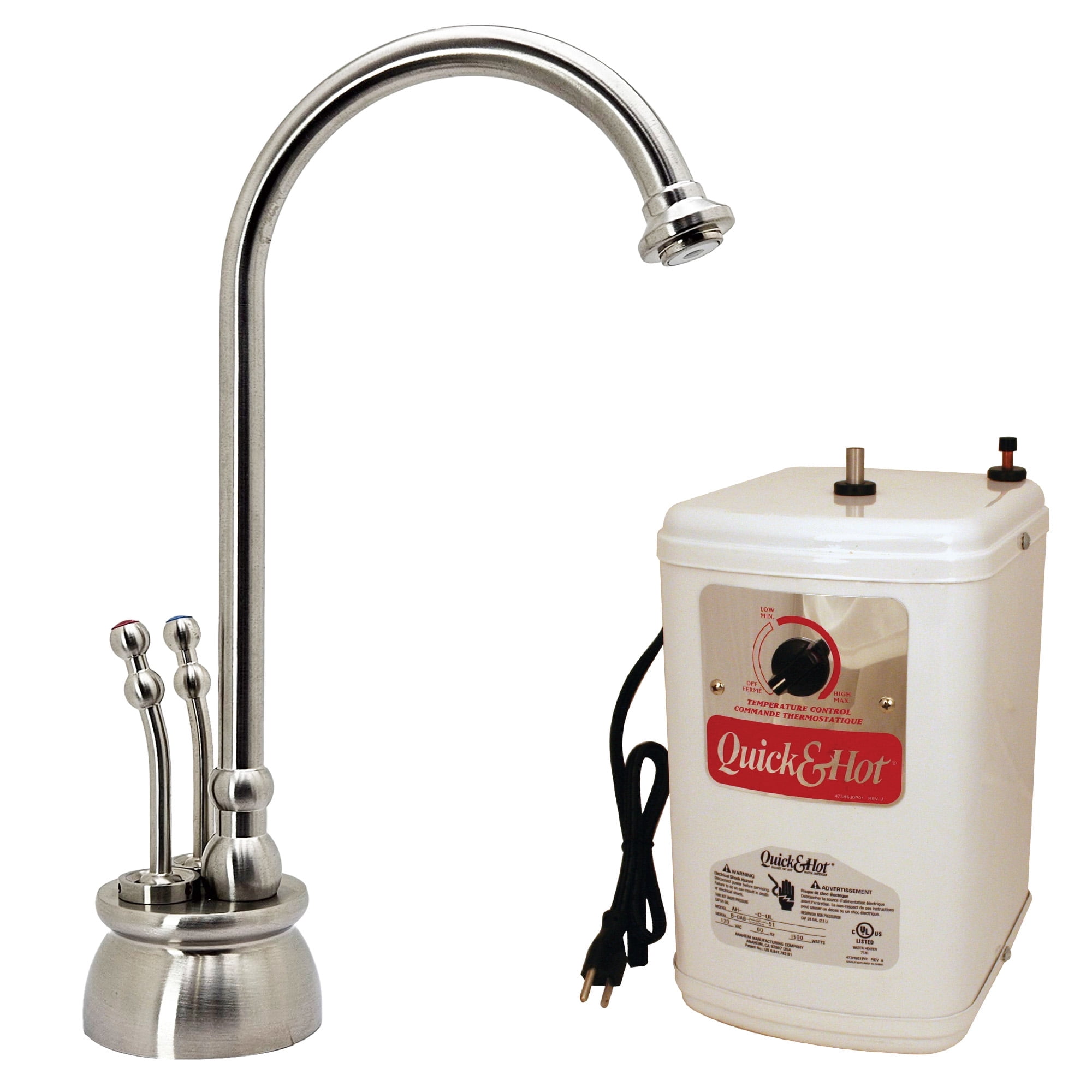 Westbrass Docalorah 10" 2-Handle Hot and Cold Water Dispenser with ...