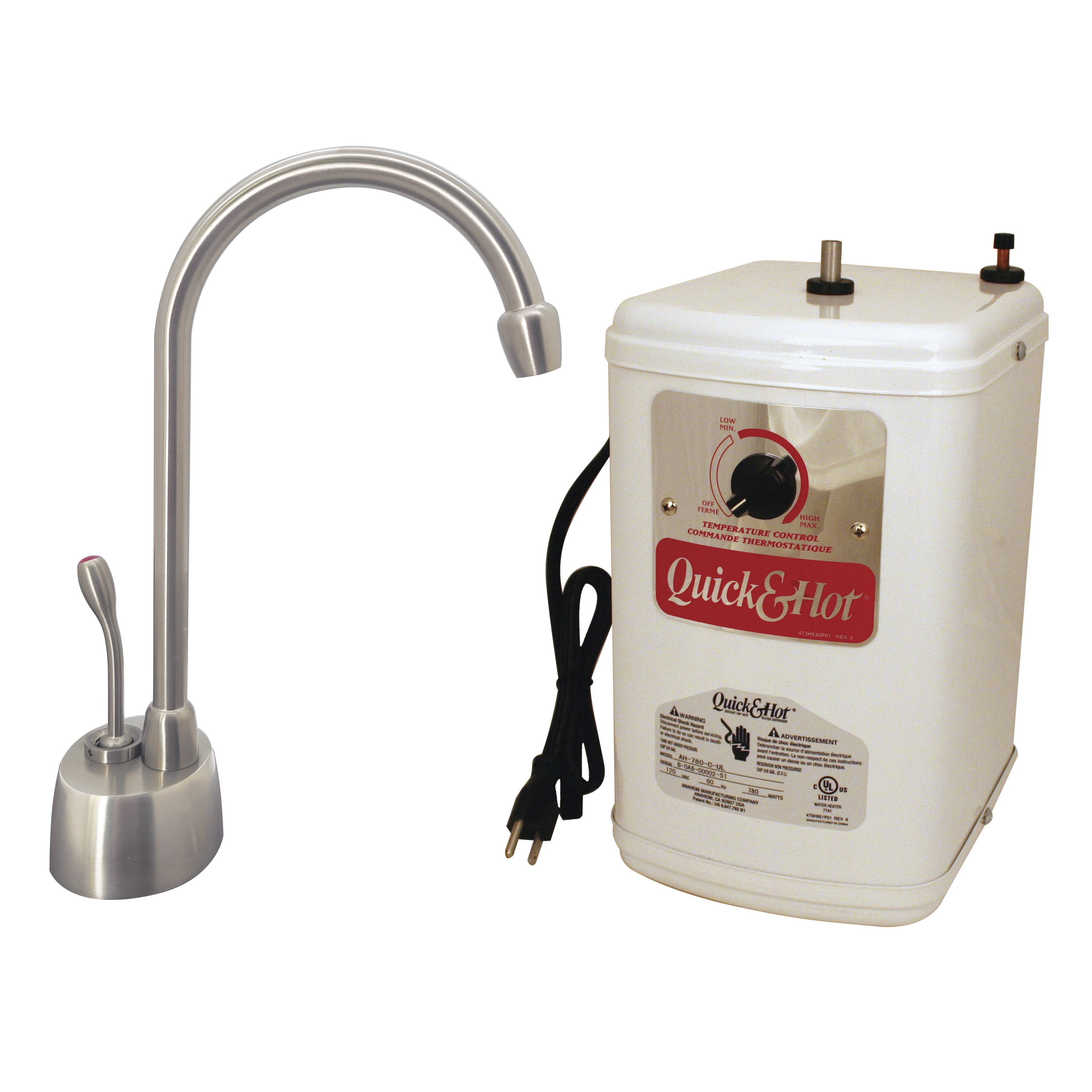 Westbrass D271H-20 Velosah 9" 1-Handle Hot Water Dispenser Faucet with ...