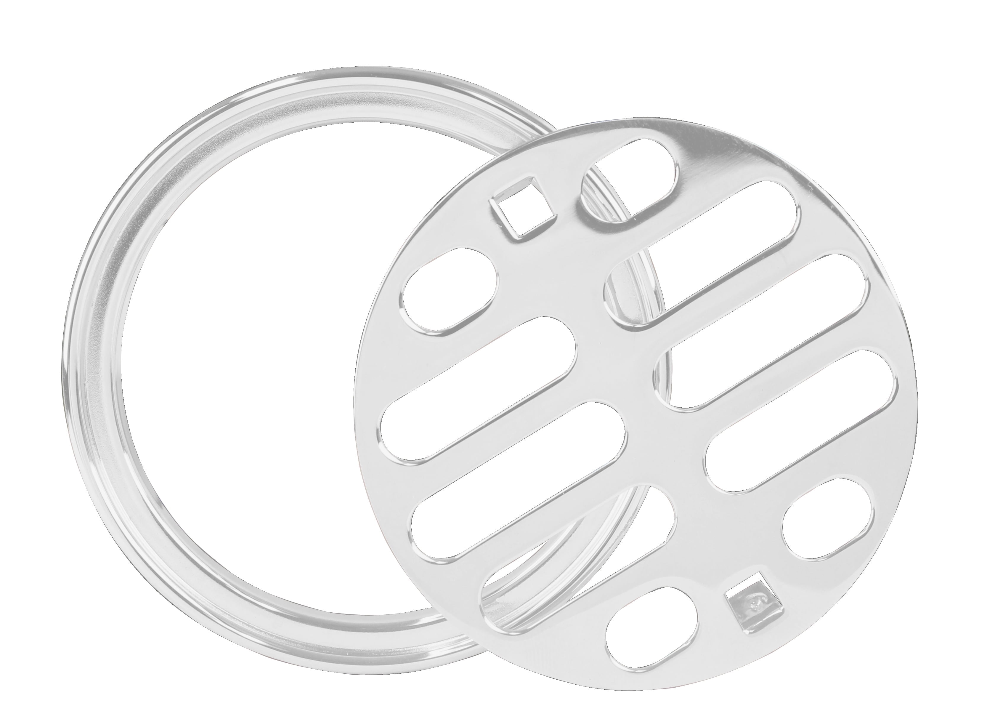 Westbrass D317-50 3-5/8" OD Brass Snap-In Shower Grid and Crown, Powder ...