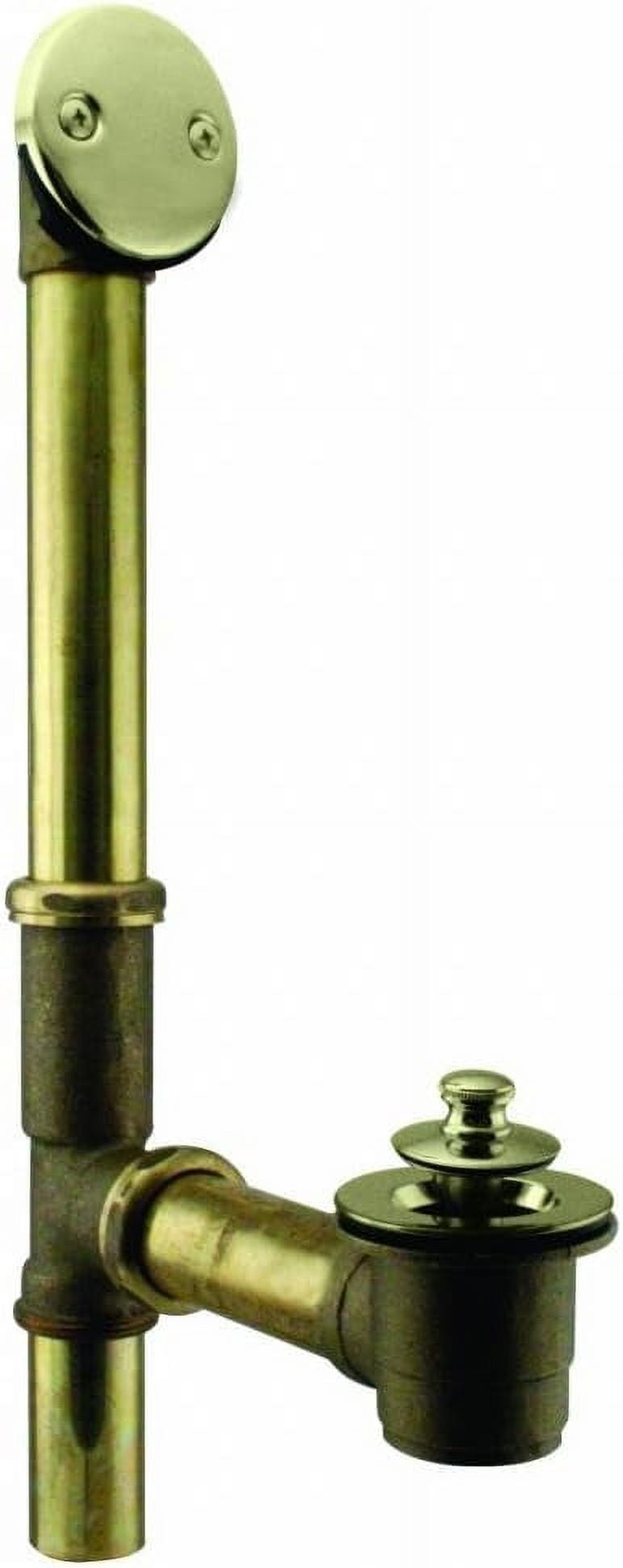 Westbrass D321-20G-01 14" Brass Bath Waste & Overflow Assembly with ...