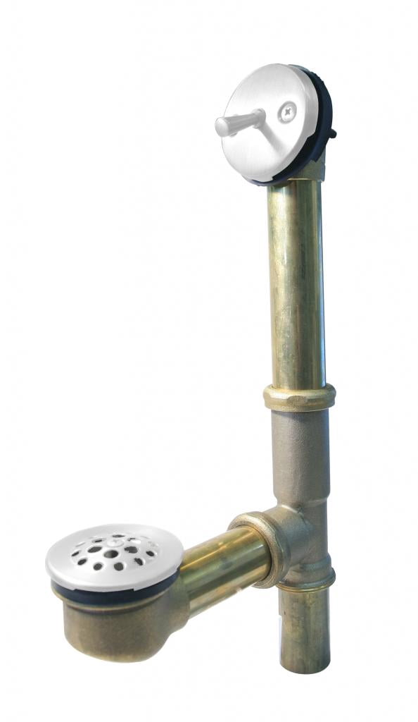 Westbrass D323-20G-50 14" Brass Bathtub Assembly with Trip Lever and ...