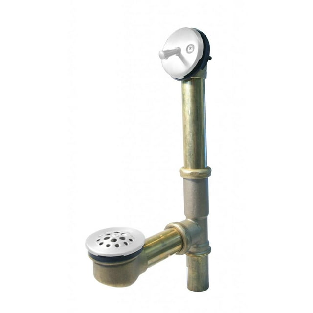 Westbrass D323-20G-50 14" Brass Bathtub Assembly with Trip Lever and ...