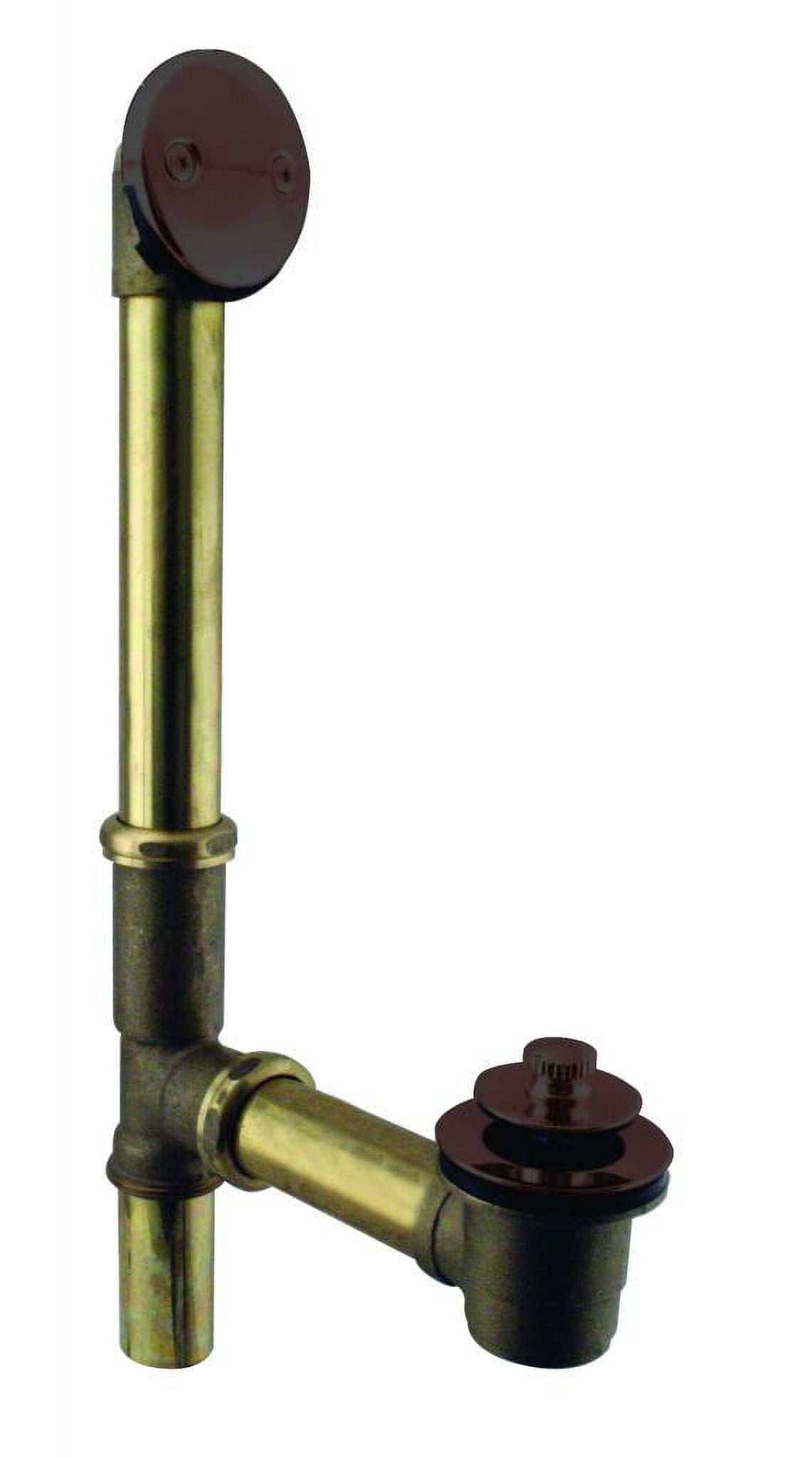 Westbrass D3262-12 14" 17 Gauge Brass Waste & Overflow Assembly with ...
