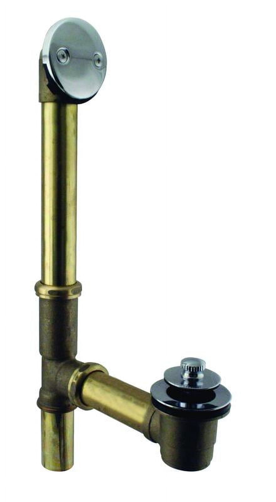Westbrass D3262-26 14" 17 Gauge Brass Waste & Overflow Assembly with ...