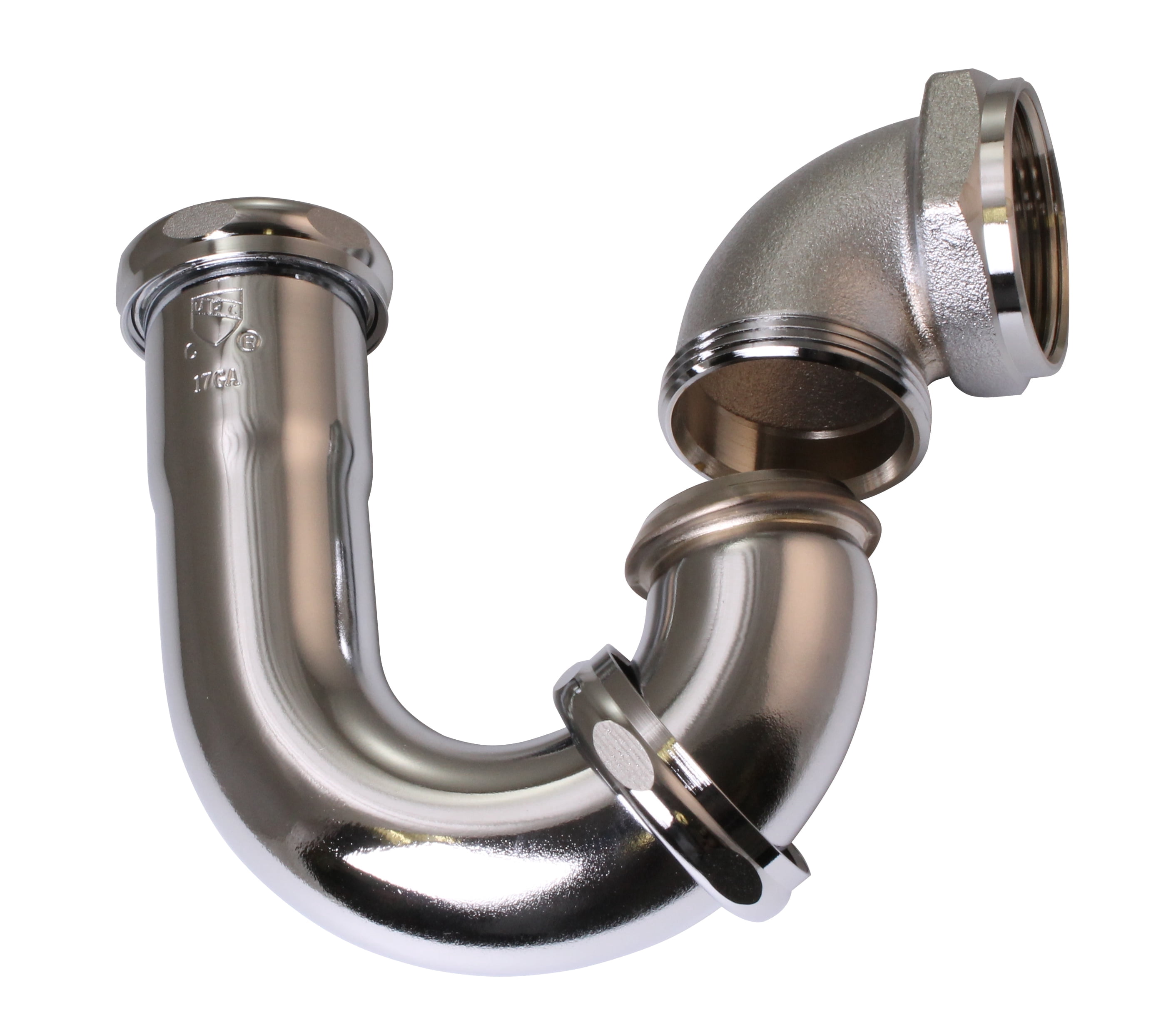 Westbrass 1-1/2' x 1-1/4" Brass LA Code Compliant P-Trap, Polished ...