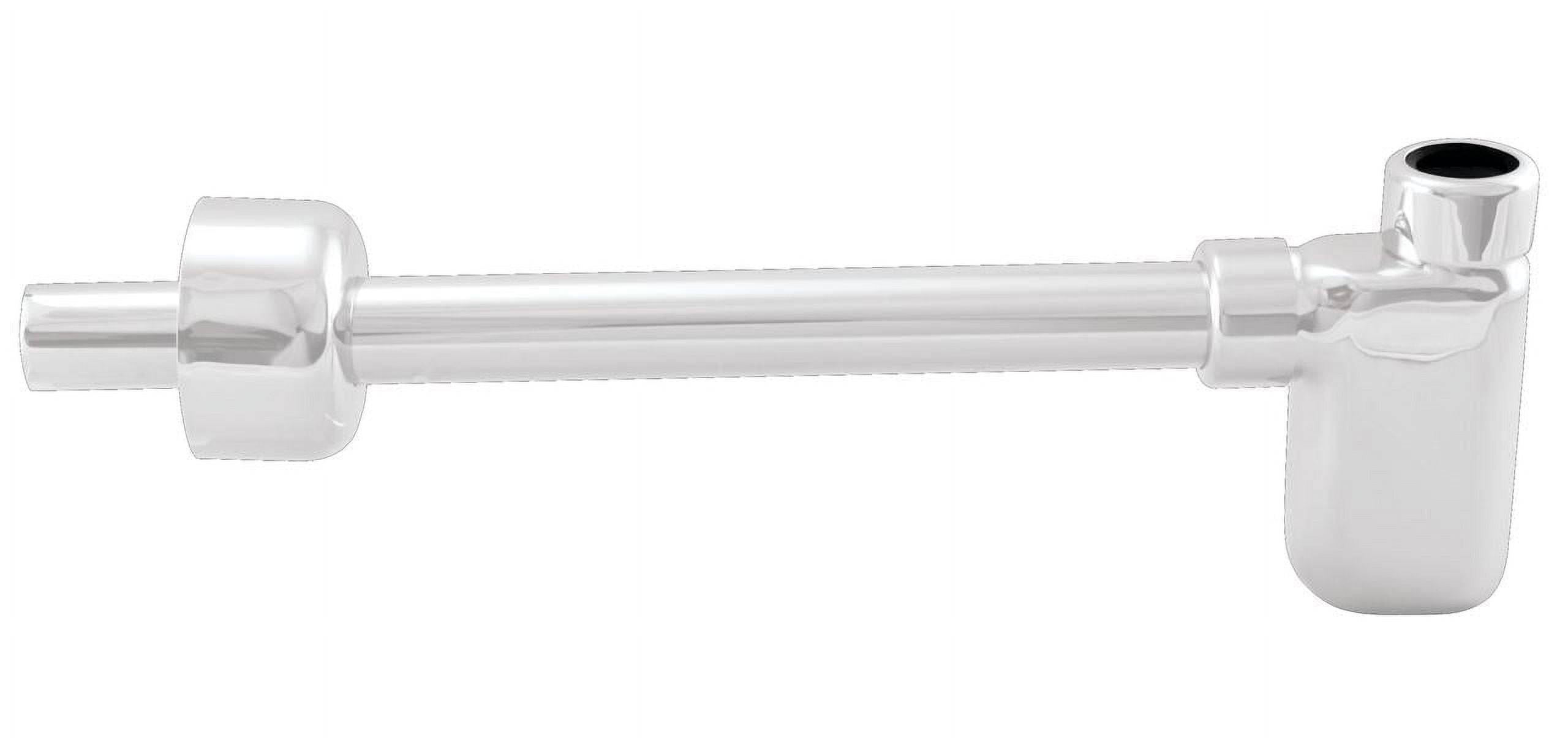 Westbrass 1-1/4" x 1-1/4" Flat Euro P-Trap with High Box Flange, Powder ...