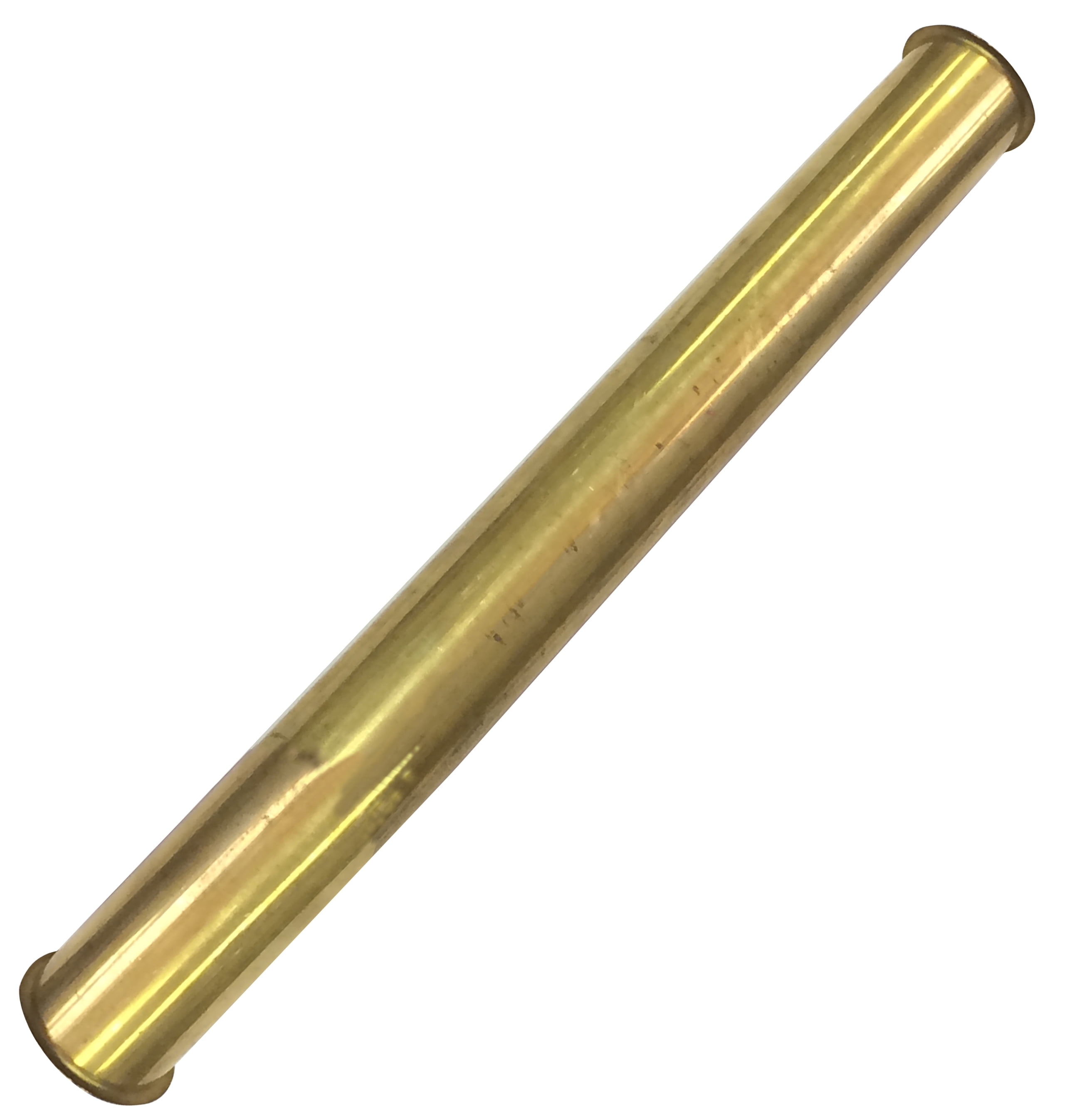 Westbrass D4171-RAW 1-1/2" x 16" 17 Gauge Brass Double Ended Flanged ...