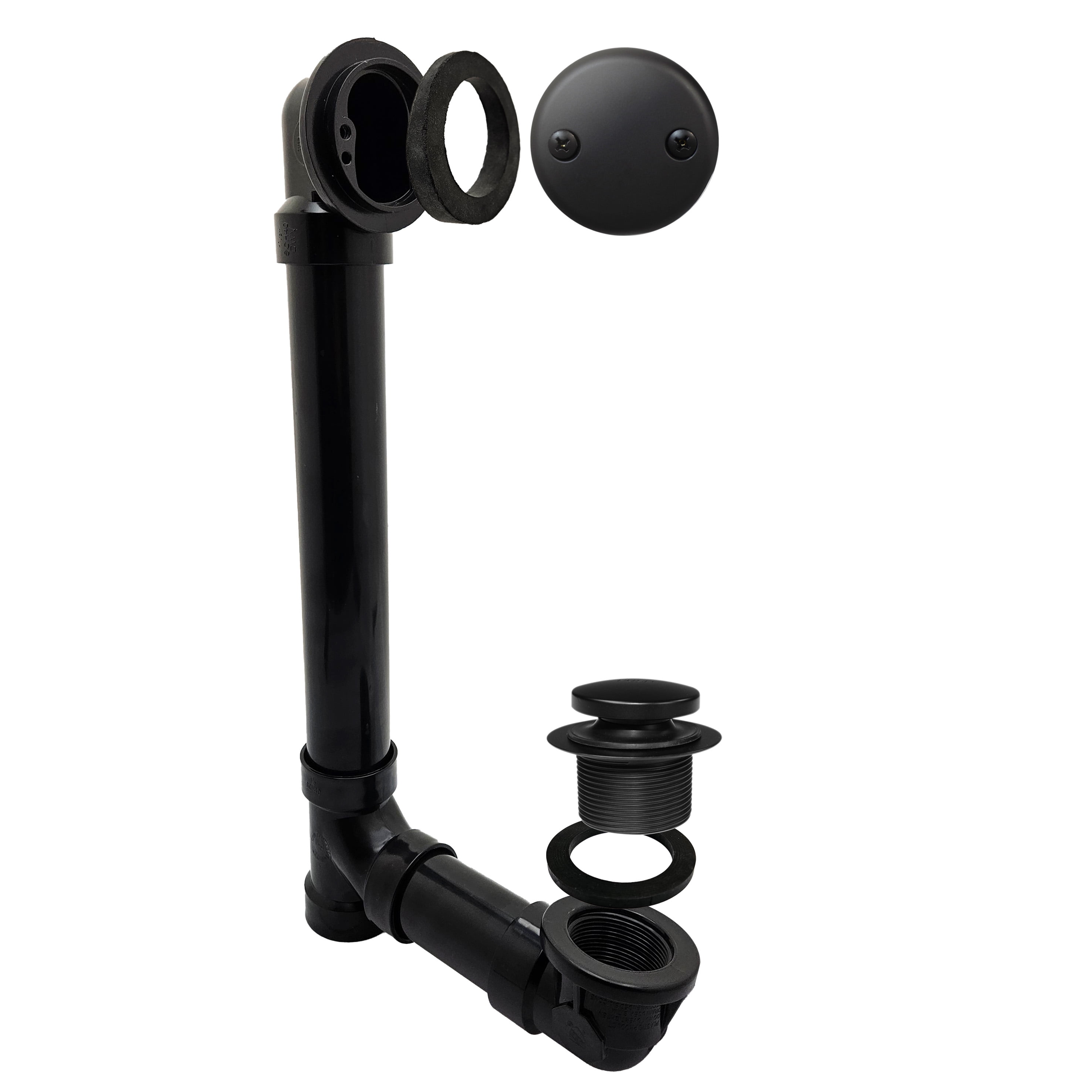 Westbrass 12" Bath Waste & Overflow Assembly with Tip-Toe Drain and One ...