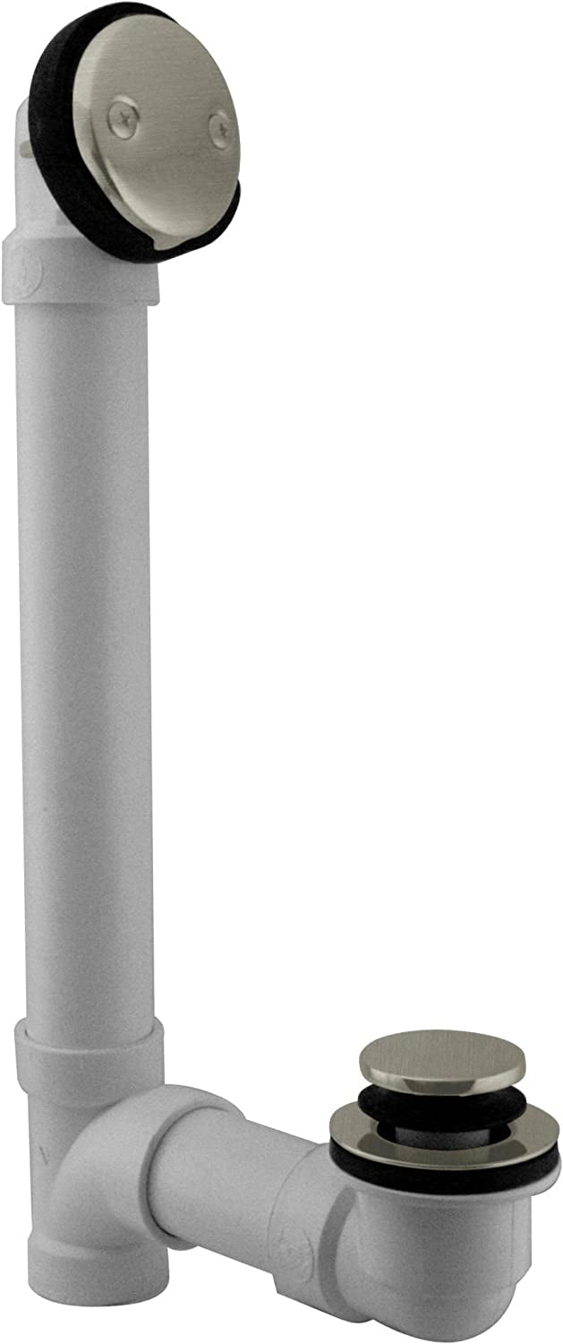 Westbrass D4932-12-07 1-1/2" x 12" Bath Waste & Overflow Assembly with ...