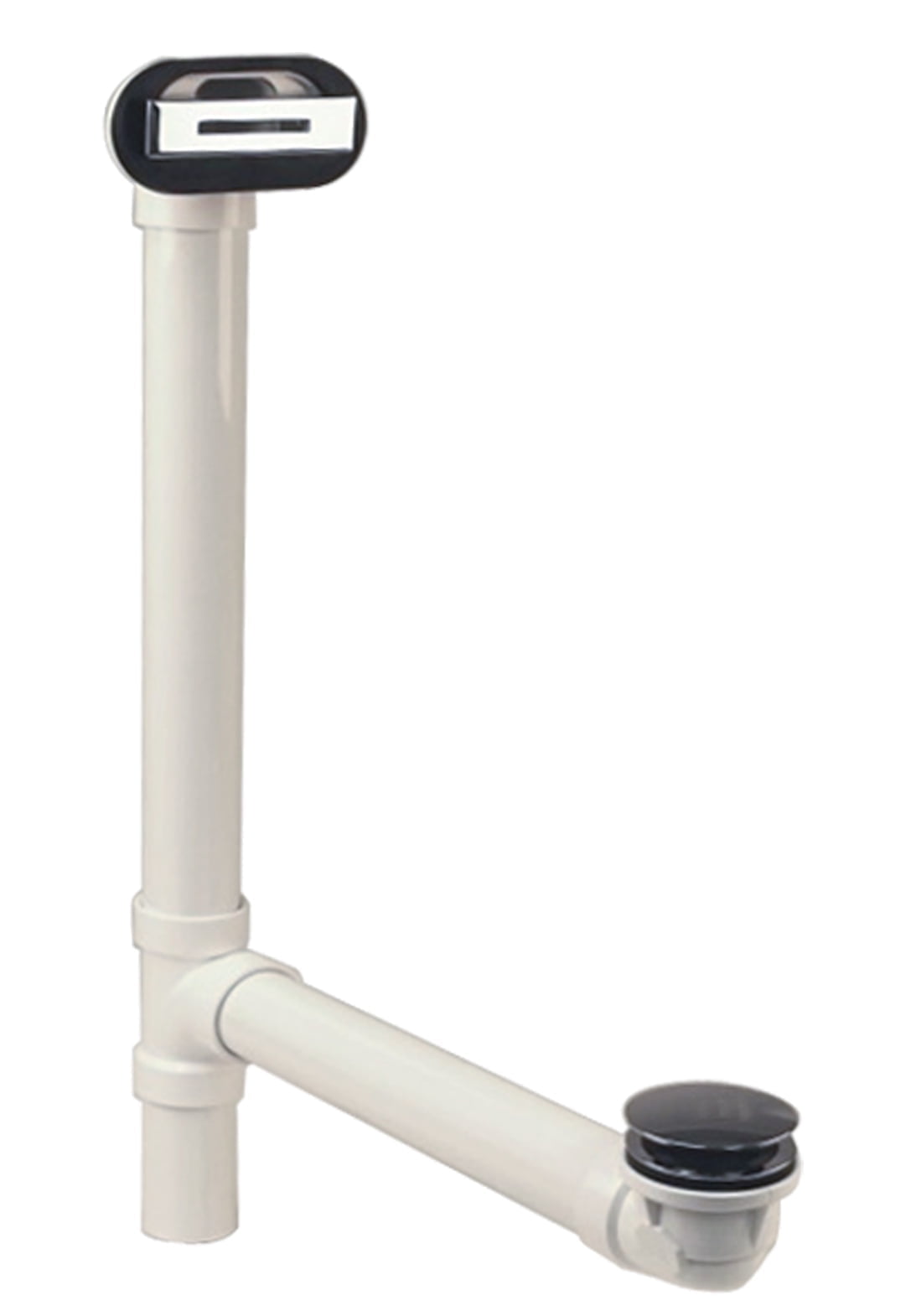 Westbrass Sch. 40 PVC Bathtub Assembly with Tip-Toe Drain and Sleek ...