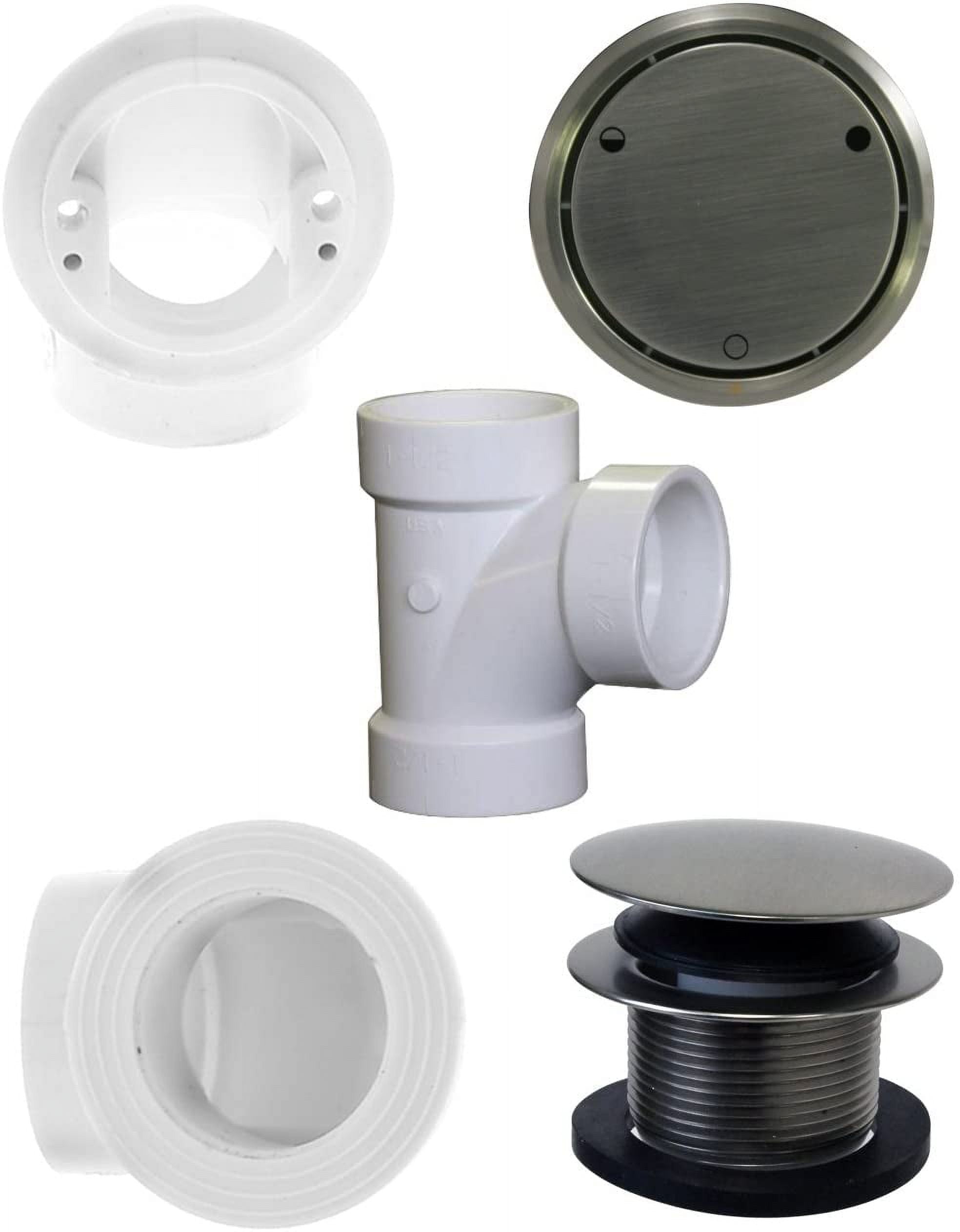 Westbrass Bathtub Tip-Toe Drain Kit with Patented Deep Soak Overflow ...