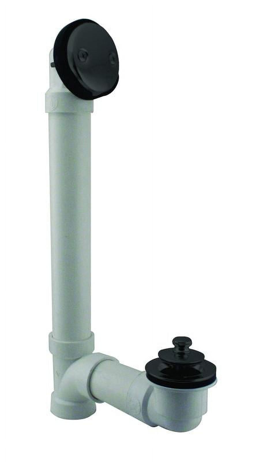Westbrass 12" Sch. 40 PVC Bath Waste Assembly with Two-Hole Overflow ...