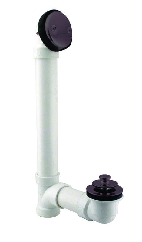Westbrass 1-1/2" Sch. 40 PVC Bathtub Waste Assembly with Pull to Drain ...